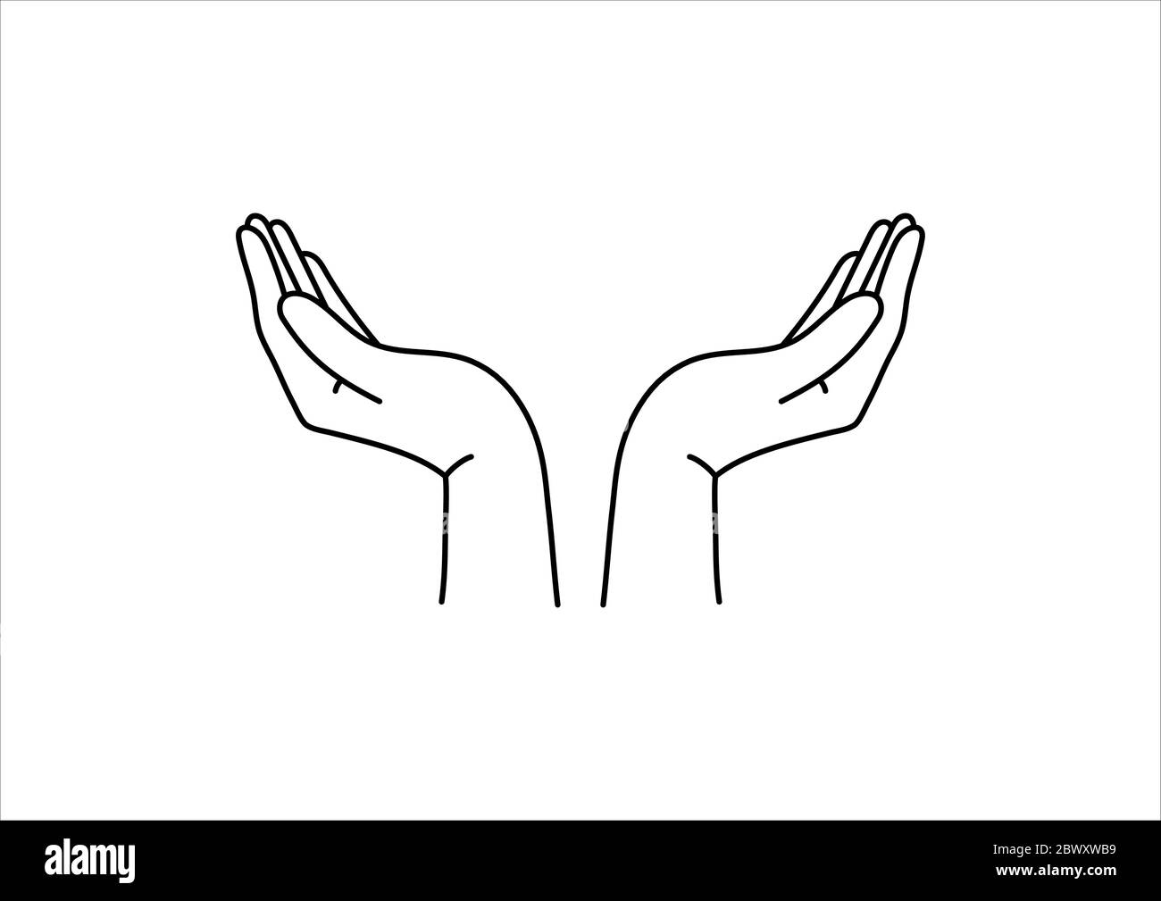 Holding hands gestures outline illustration Stock Vector Image & Art ...