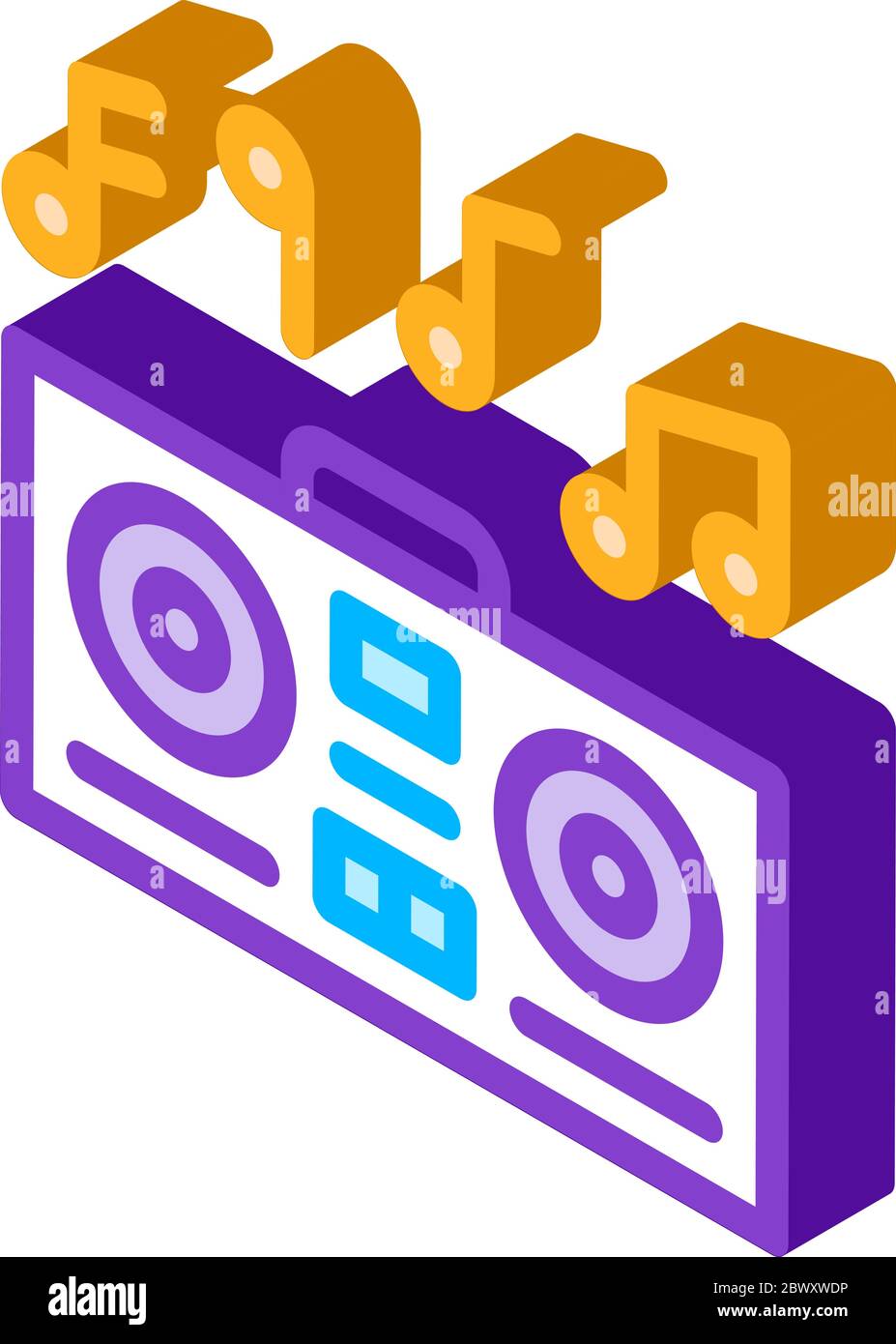 Playing Record Player And Musical Notes Vector Stock Vector Image & Art ...