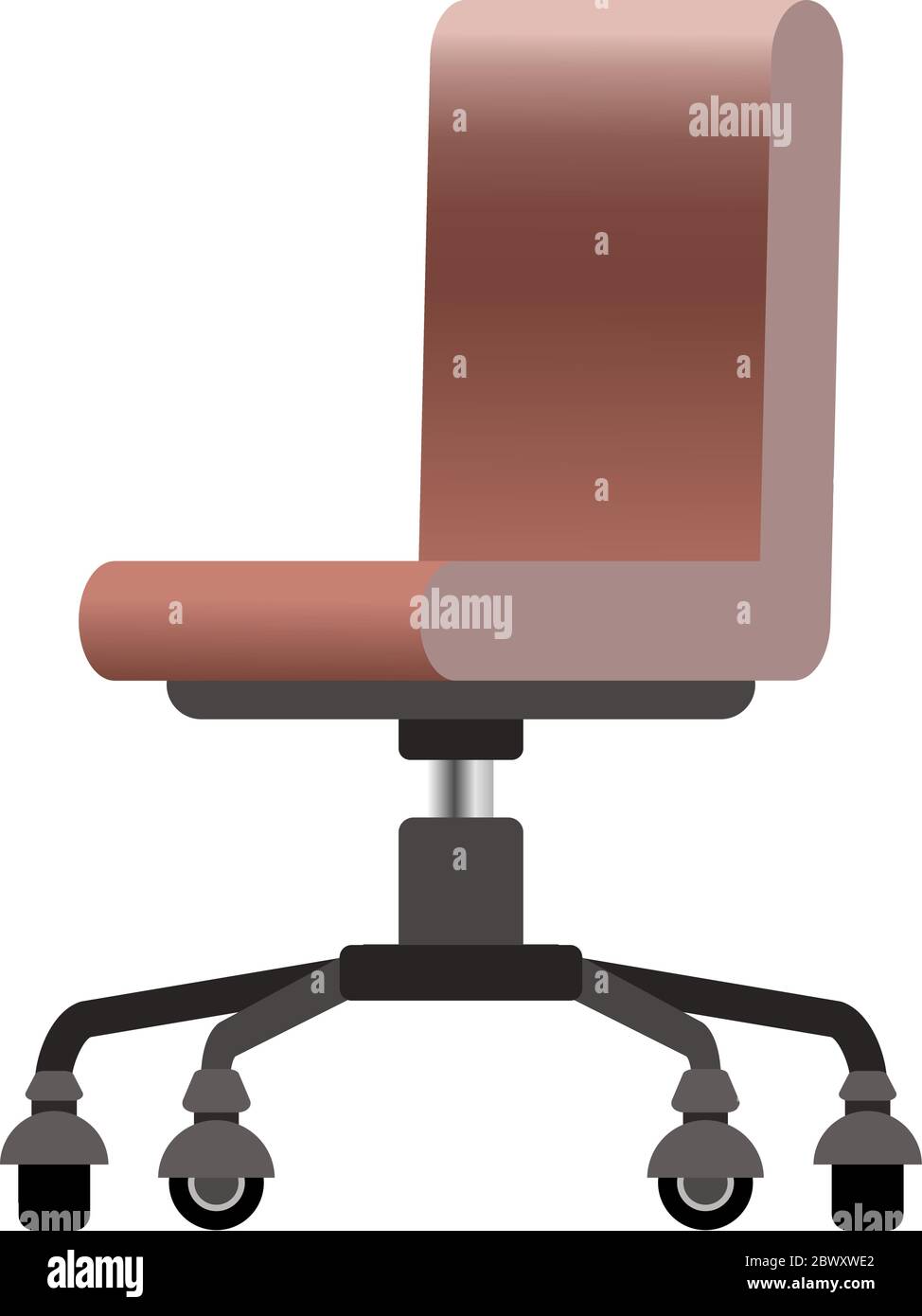 Trendy vector isometric office modern computer chair in a flat cartoon ...