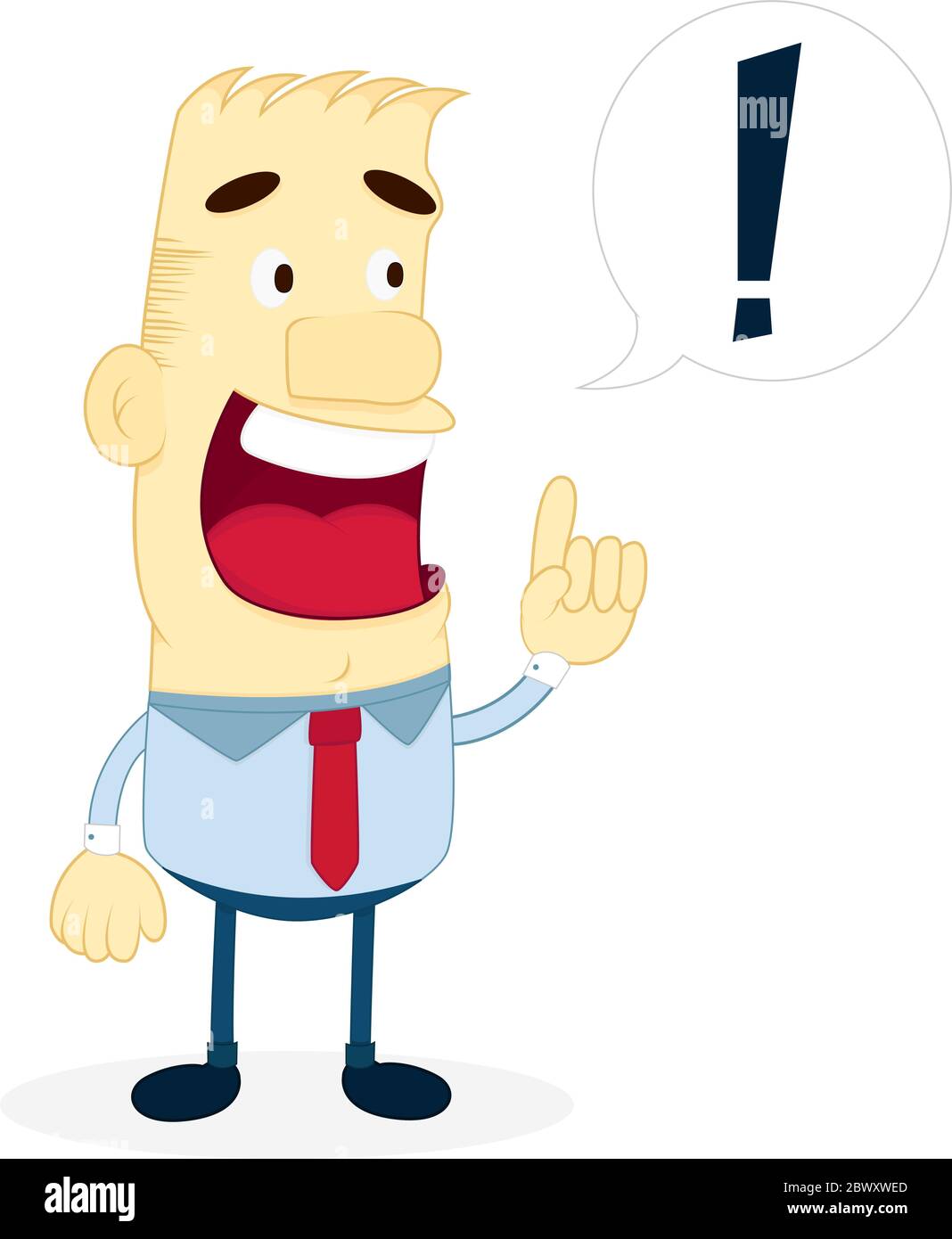 Business man talking and pointing with the index finger Stock Vector ...
