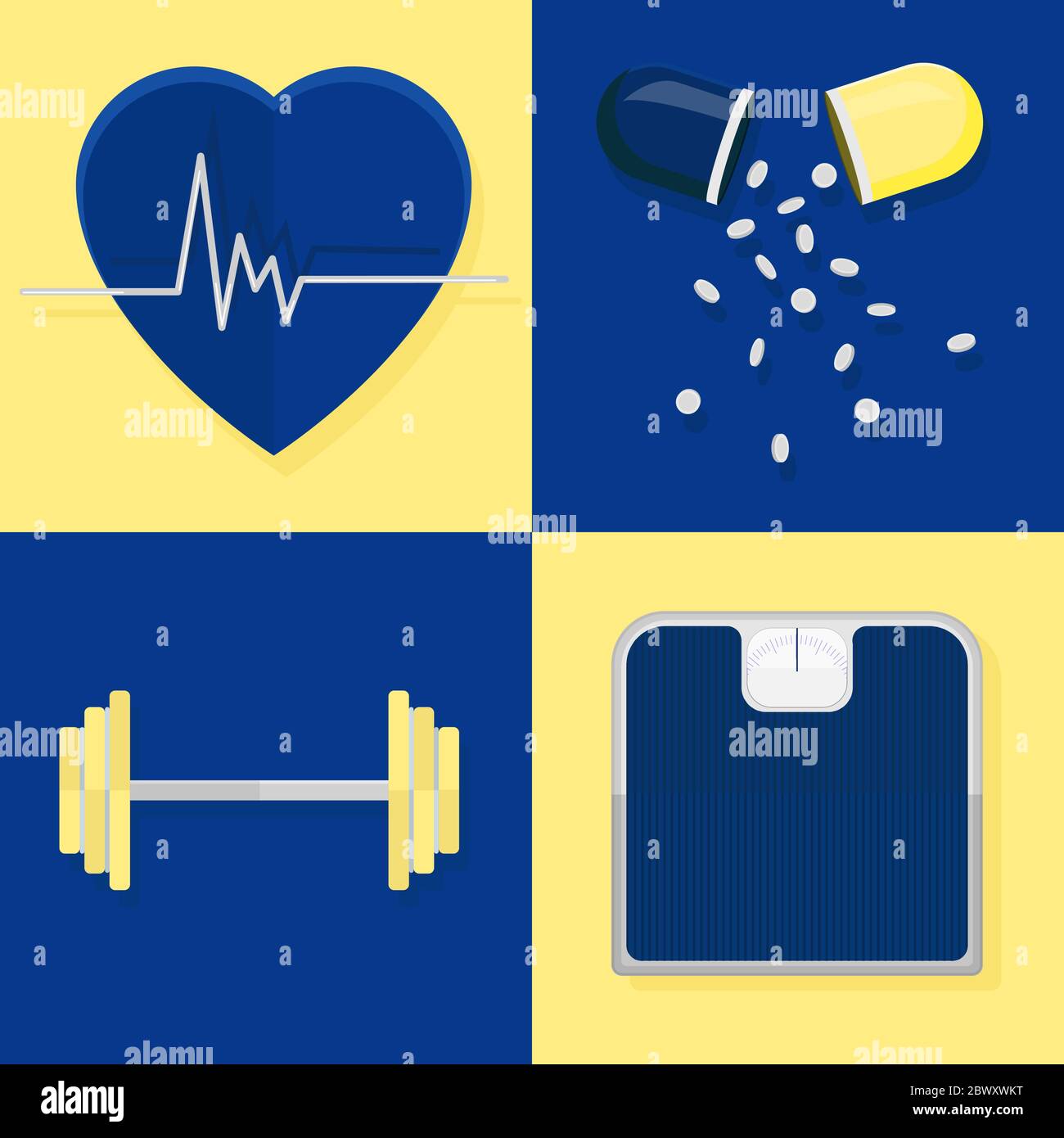Four colorful design elements of healthcare Stock Vector Image & Art ...