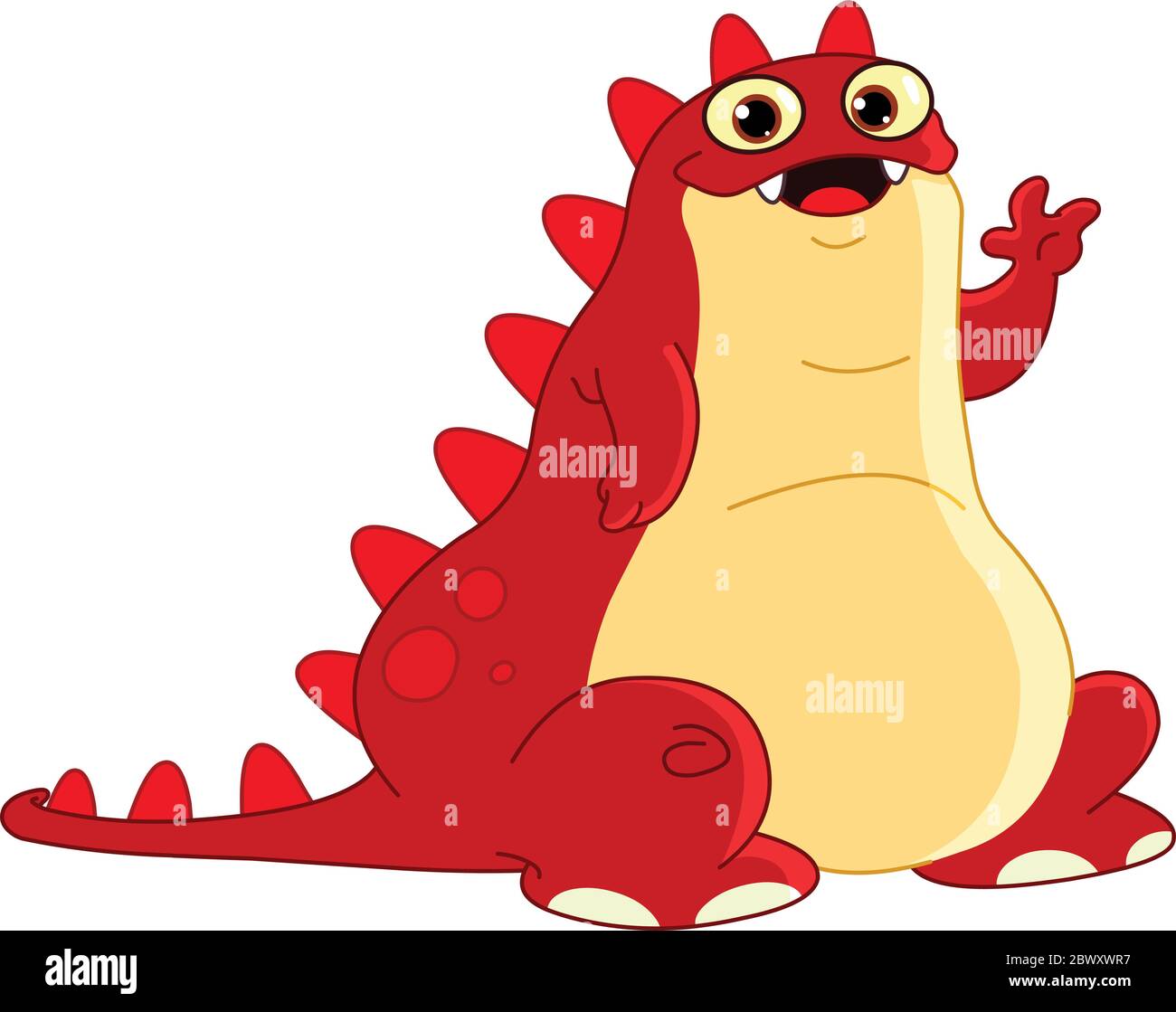 Cute monster waving hello Stock Vector Image & Art - Alamy