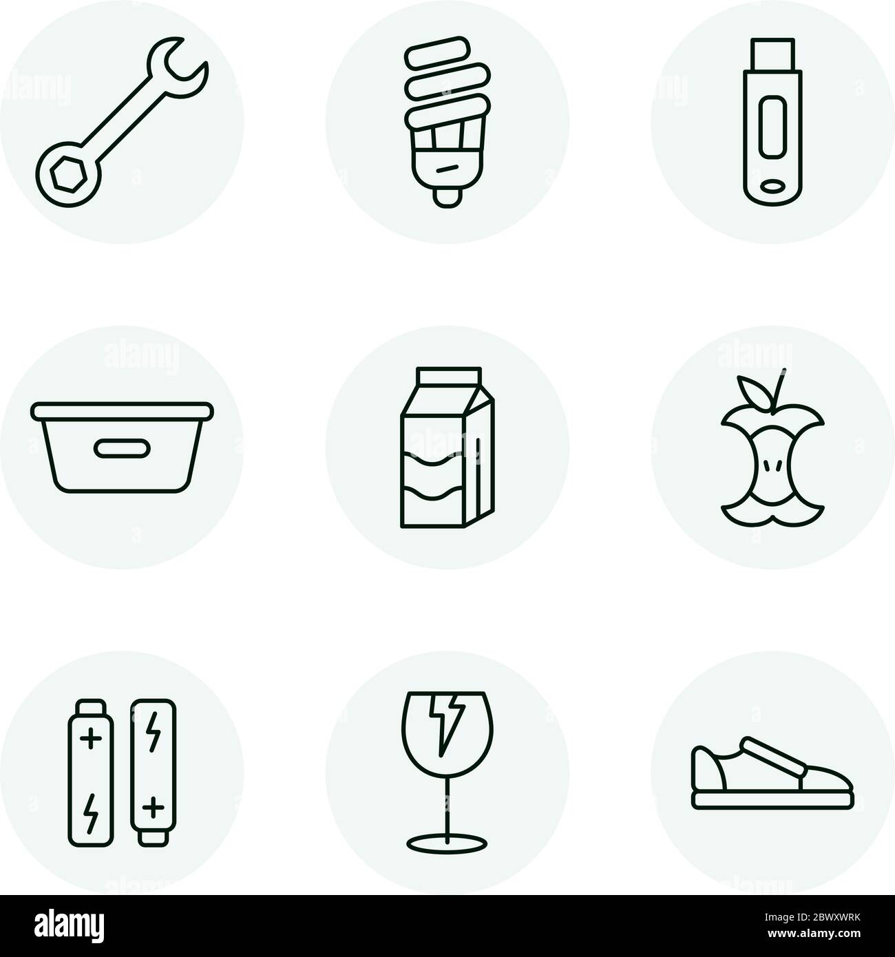 Battery recycling sorting waste hi-res stock photography and images - Alamy