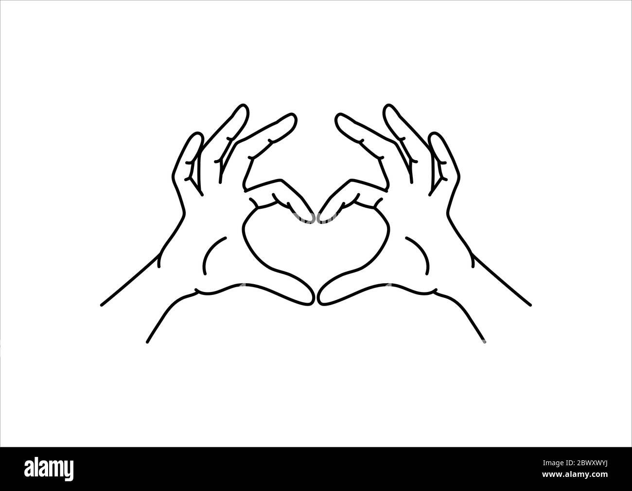 Heart shape hands gesture Stock Vector Image & Art - Alamy