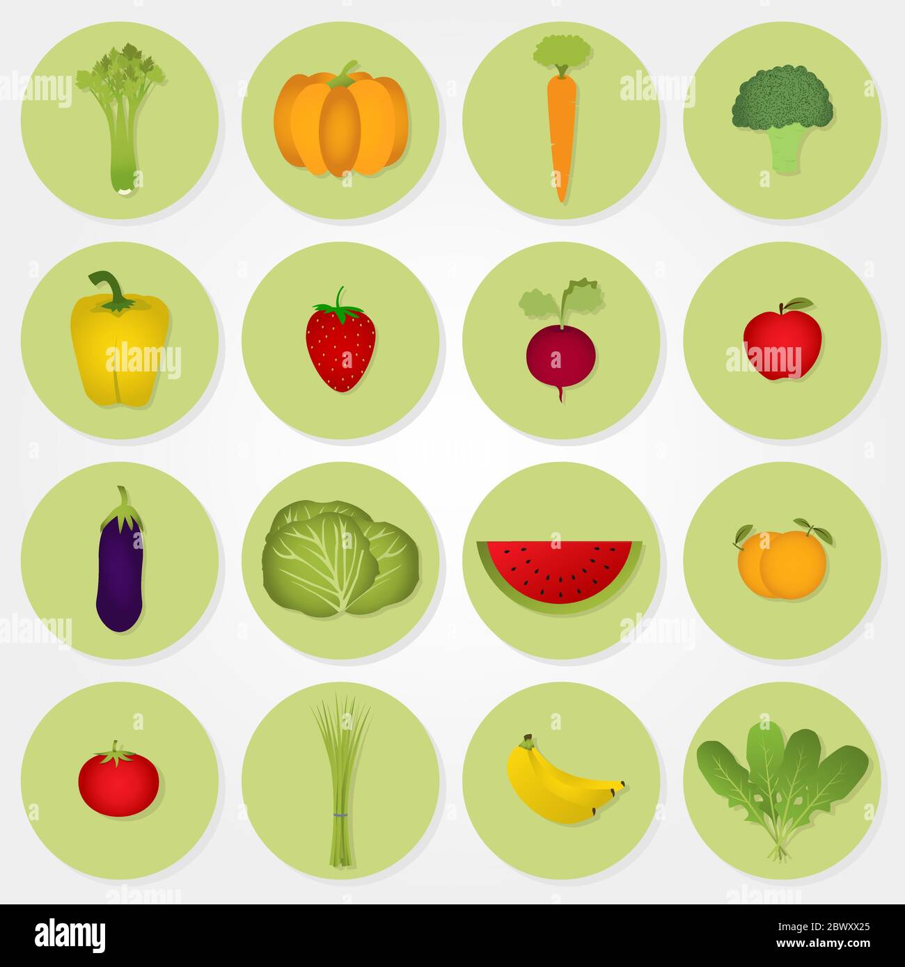 Cabbage salad pumpkin eggplant Stock Vector Images - Alamy