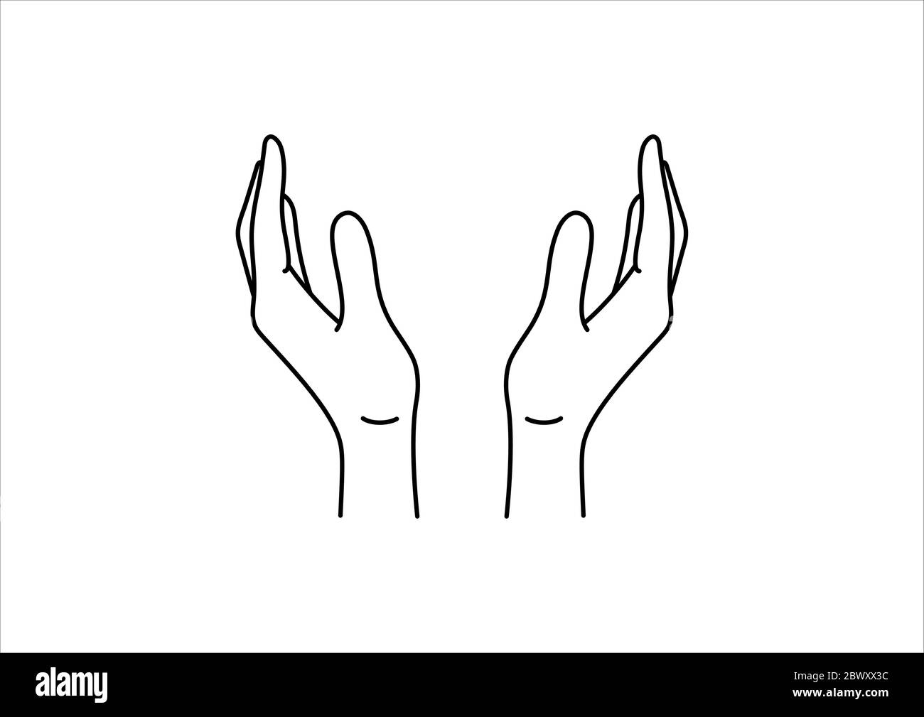 Holding hands gestures outline illustration Stock Vector Image & Art - Alamy