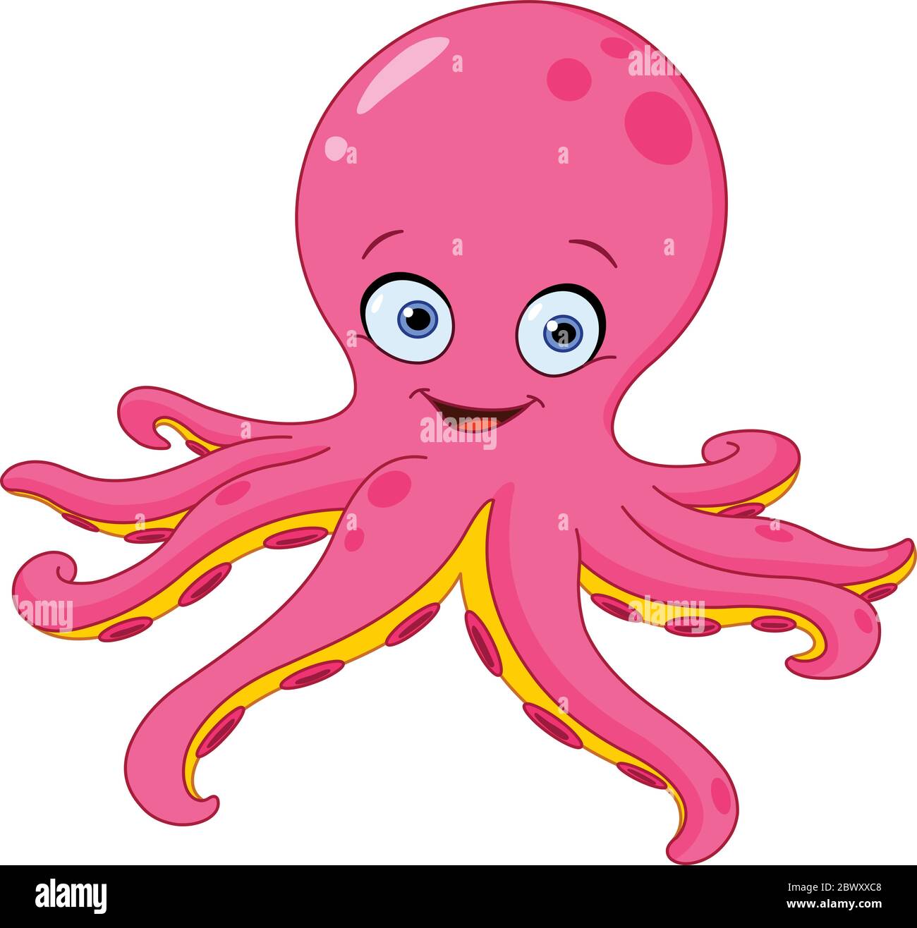 Octopus cartoon vector vectors hi-res stock photography and images - Alamy