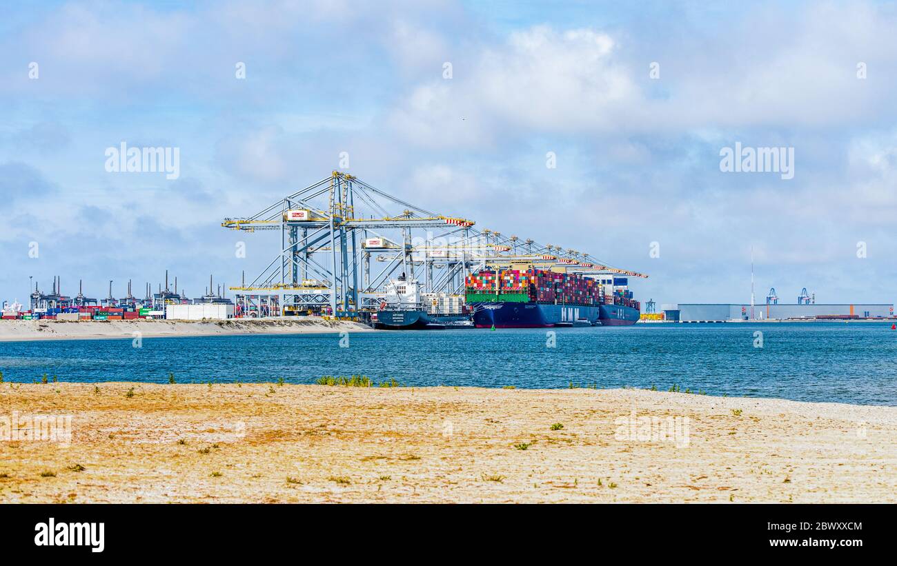 3 june 2020 Rotterdam, The Netherlands The largest container vessel in ...