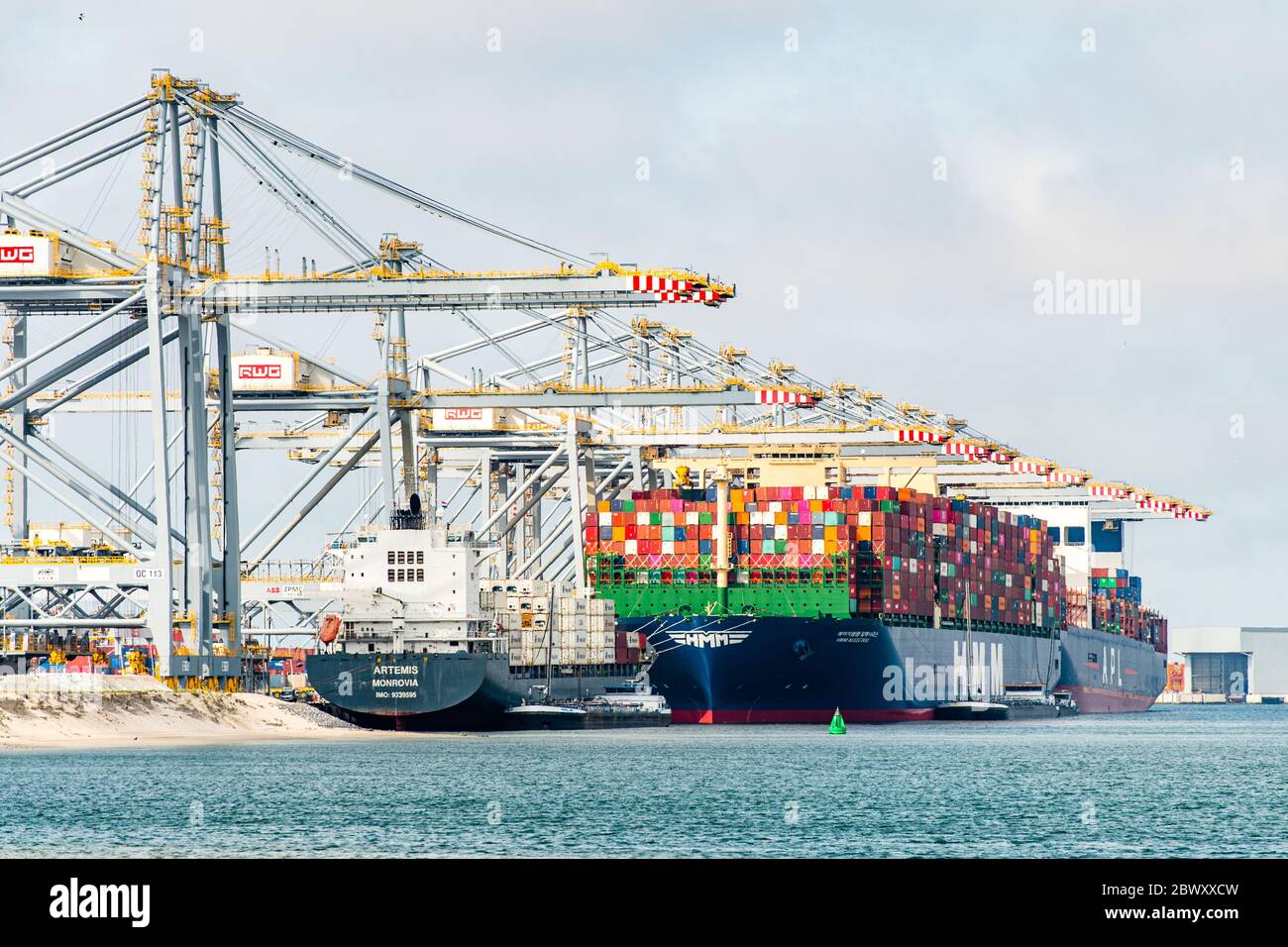 3 june 2020 Rotterdam, The Netherlands The largest container vessel in ...