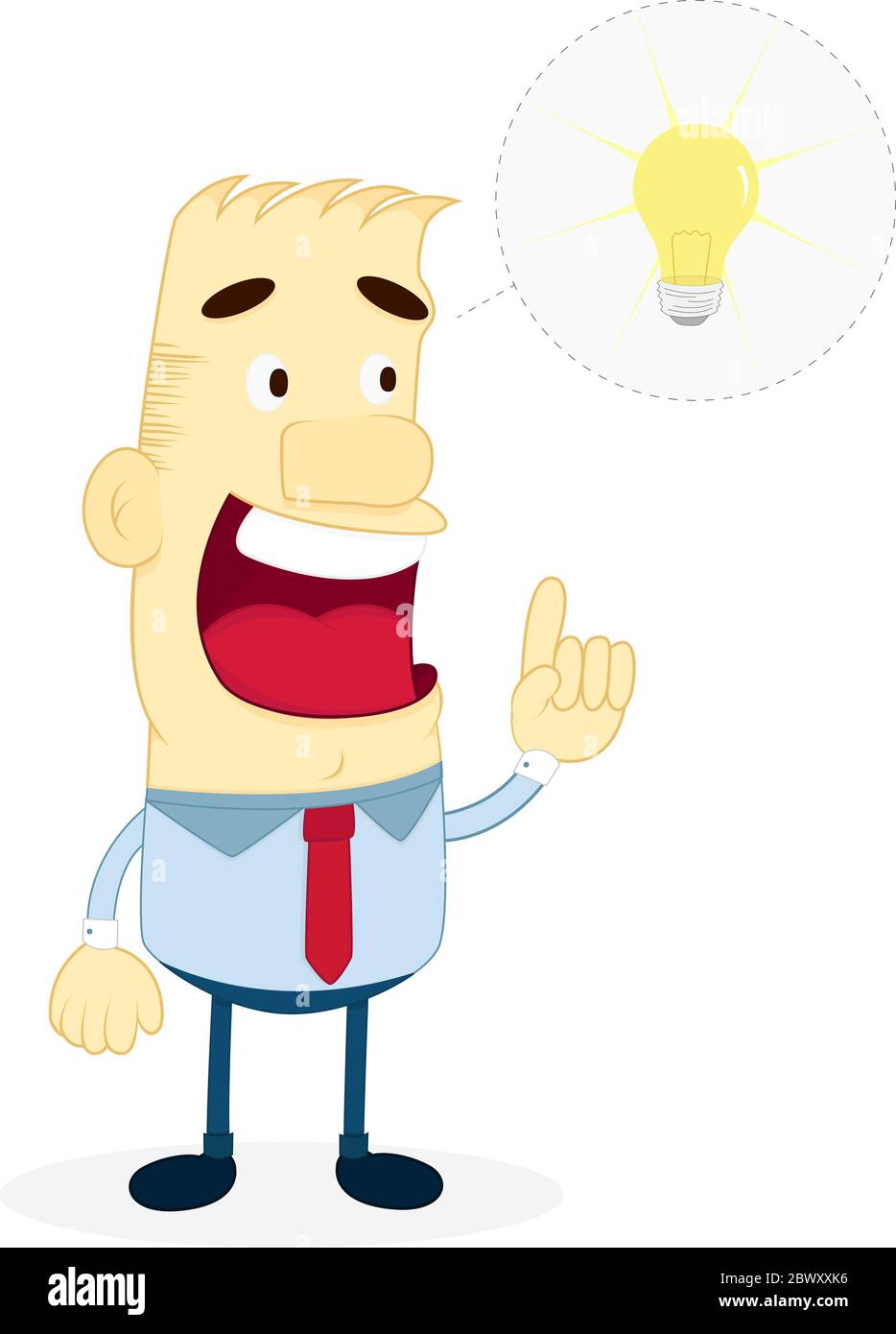Cartoon clever man pointing hi-res stock photography and images - Alamy