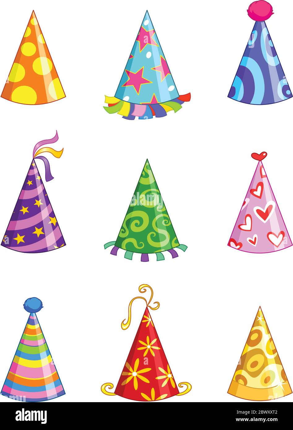 Happy birthday hat Stock Vector Images - Alamy