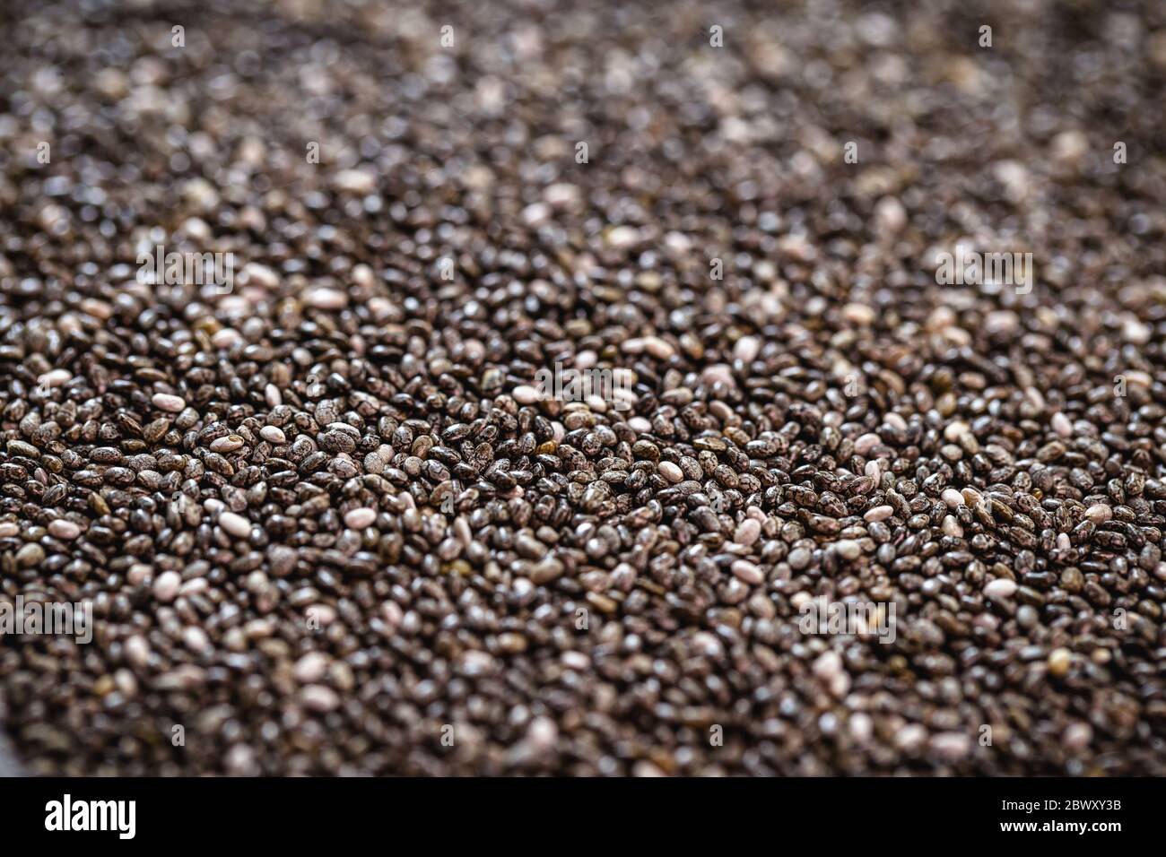 background texture with many chia seed, concept of healthy life, diet ...