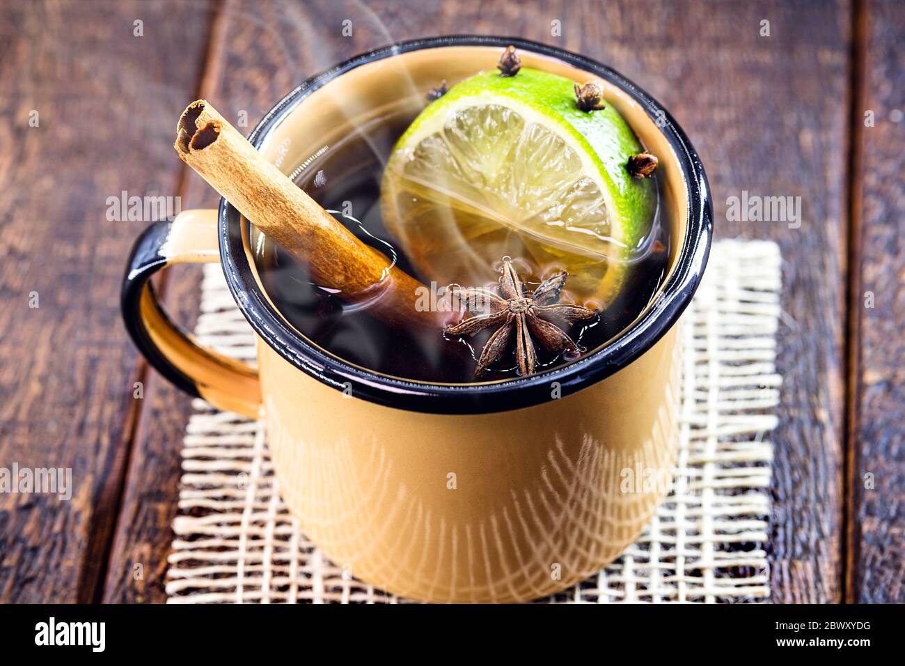 hot Brazilian wine, called "quentão", made with lemon, ginger, cinnamon ...
