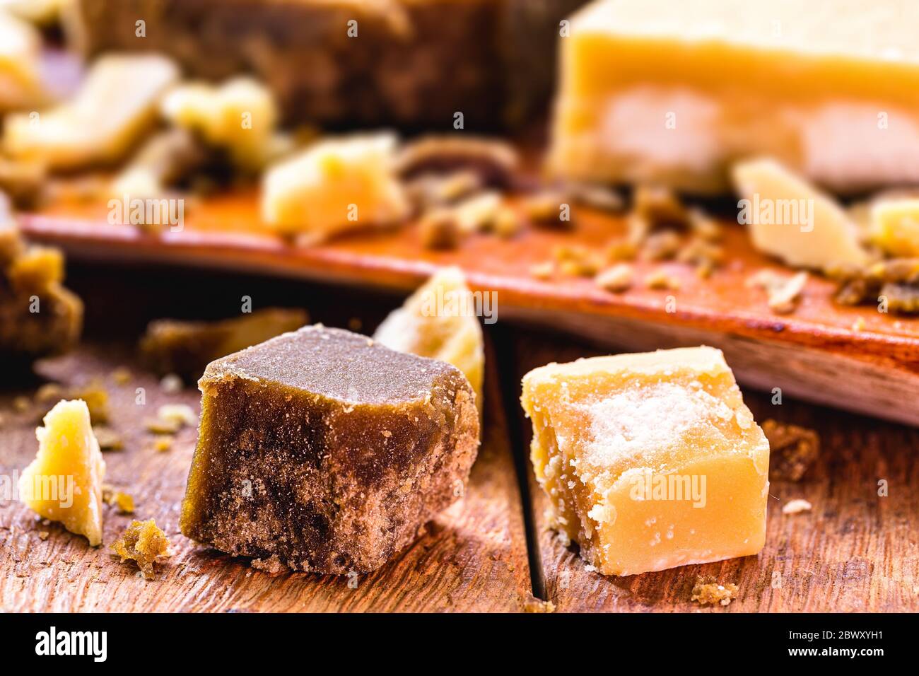 sugar cane candy broken into pieces, various flavors. Brazilian ...