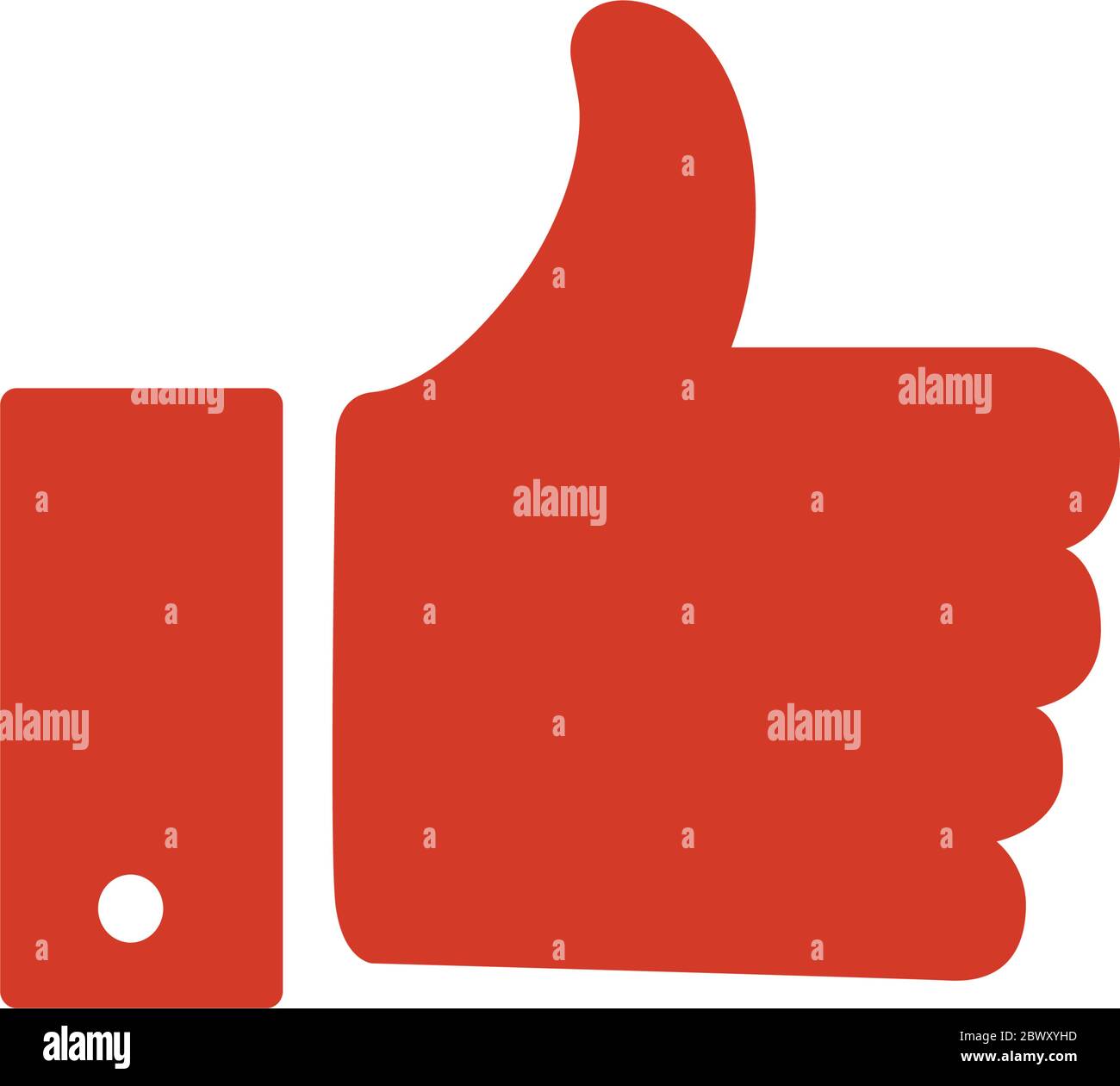 Like red icon vector in flat style illustration isolated on white Stock ...