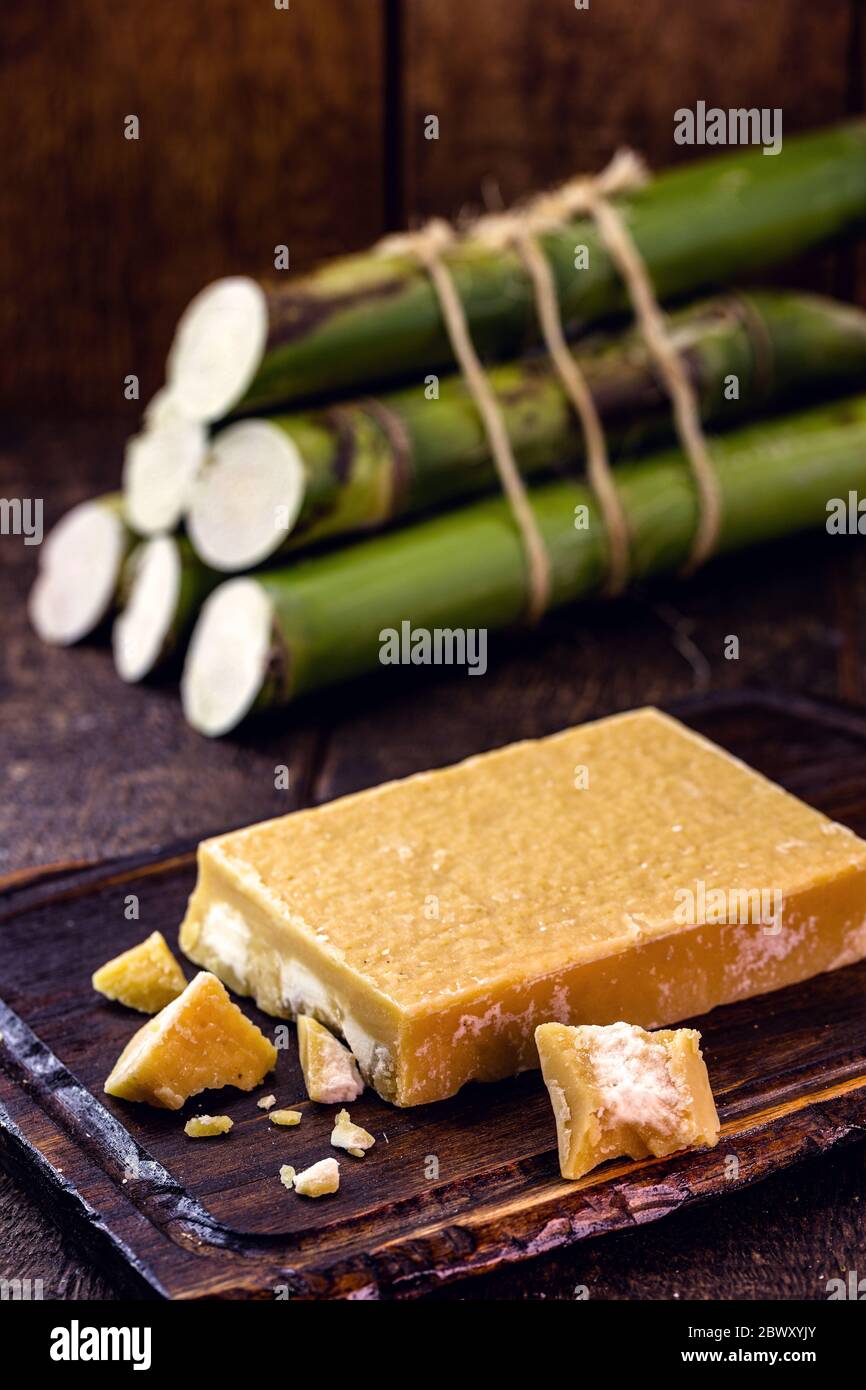 Artisanal sugar cane candy, called pan in Colombia, Venezuela, Mexico ...