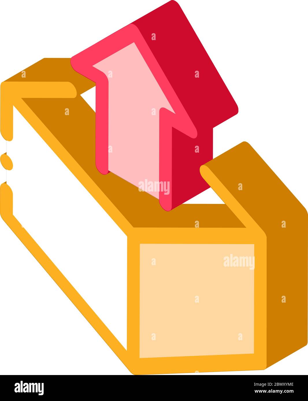 Box Container With Arrow Agile Element isometric icon Stock Vector ...