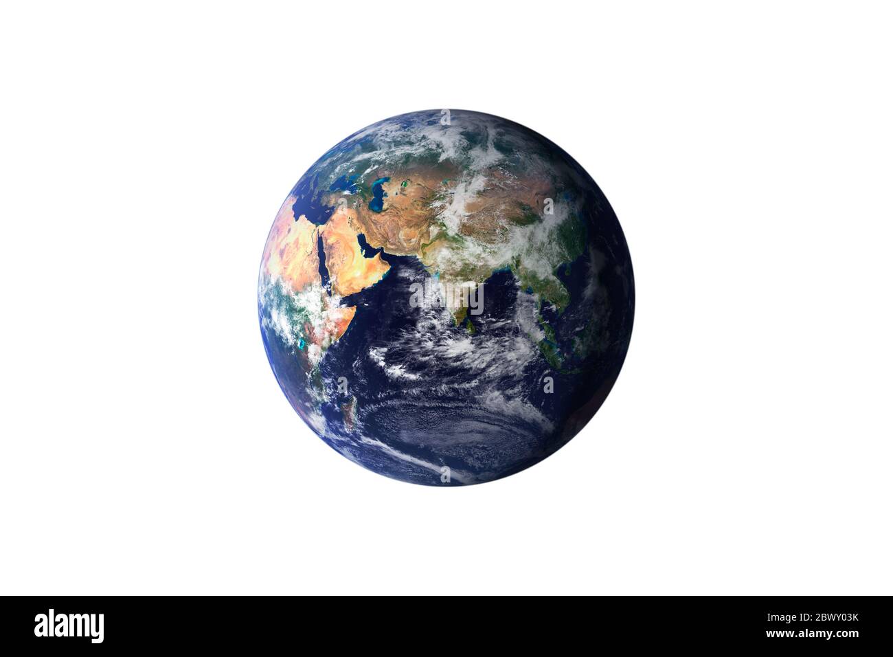 Planet Earth in the Starry Sky of Solar System in Space. This image ...