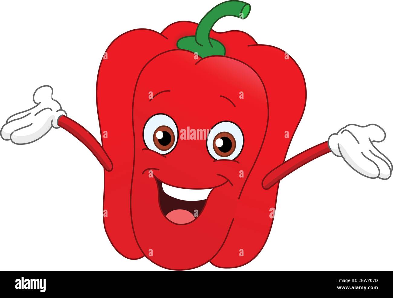 Red pepper vegetable cartoon illustration hi-res stock photography and ...