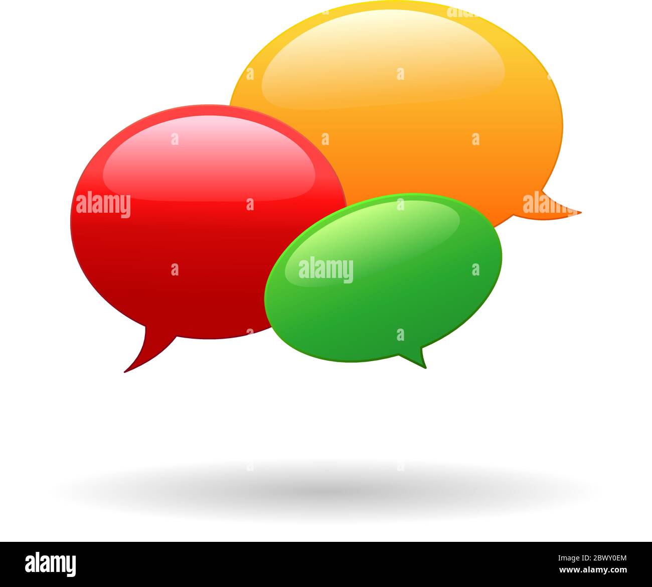 White chat bubble icon three Stock Vector Images - Alamy