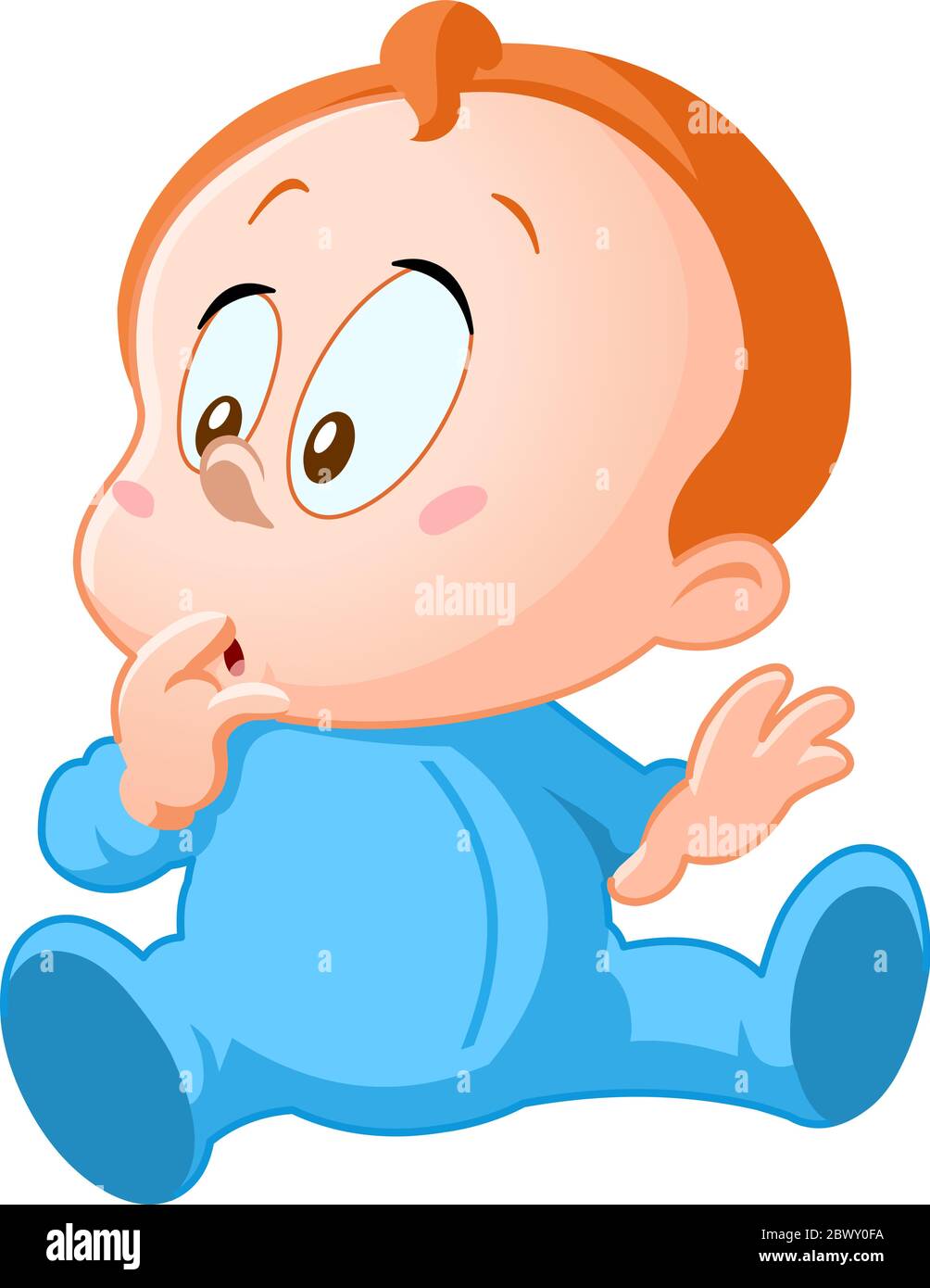 Cartoon boy thinking Cut Out Stock Images & Pictures - Alamy