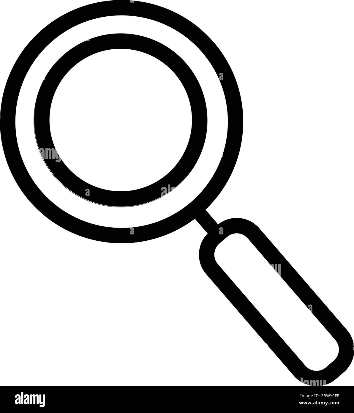 Magnifying glass line icon outline vector illustration sign isolated on ...
