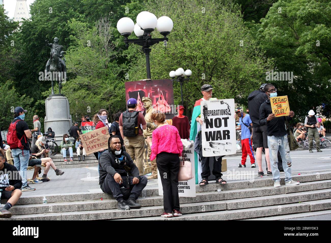 America in Turmoil, New York, USA Stock Photo - Alamy