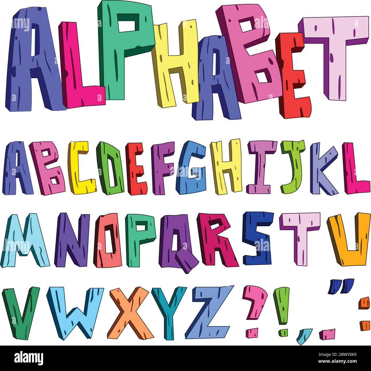 3d cartoon alphabet Stock Vector Image & Art - Alamy