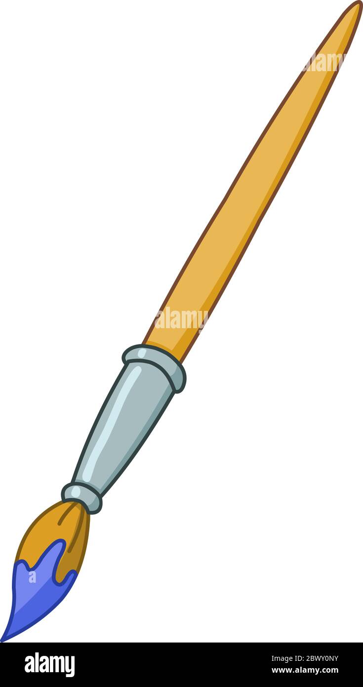 Cartoon paint brush hi-res stock photography and images - Alamy