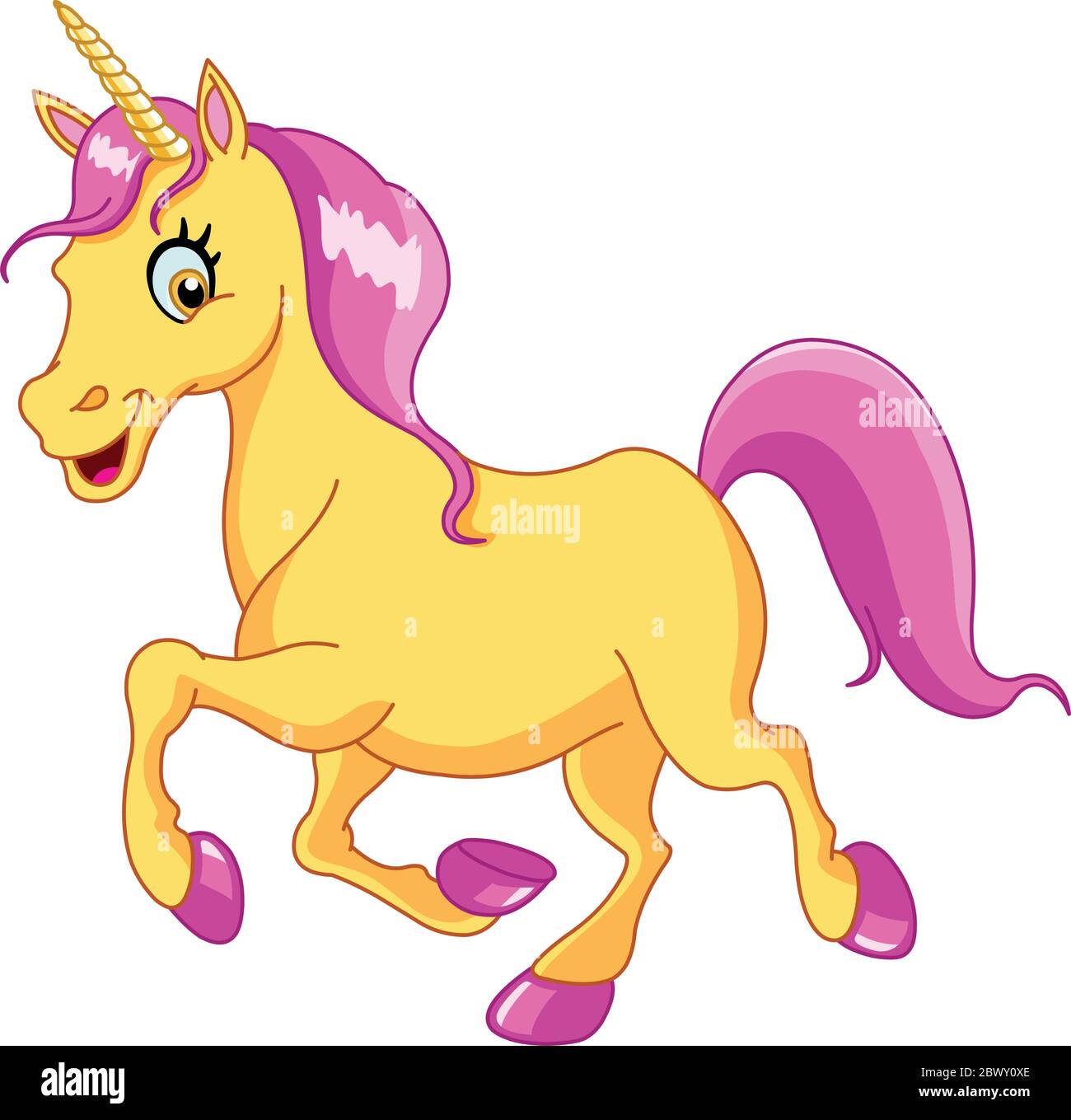 Yellow unicorn sweet Stock Vector Images - Alamy