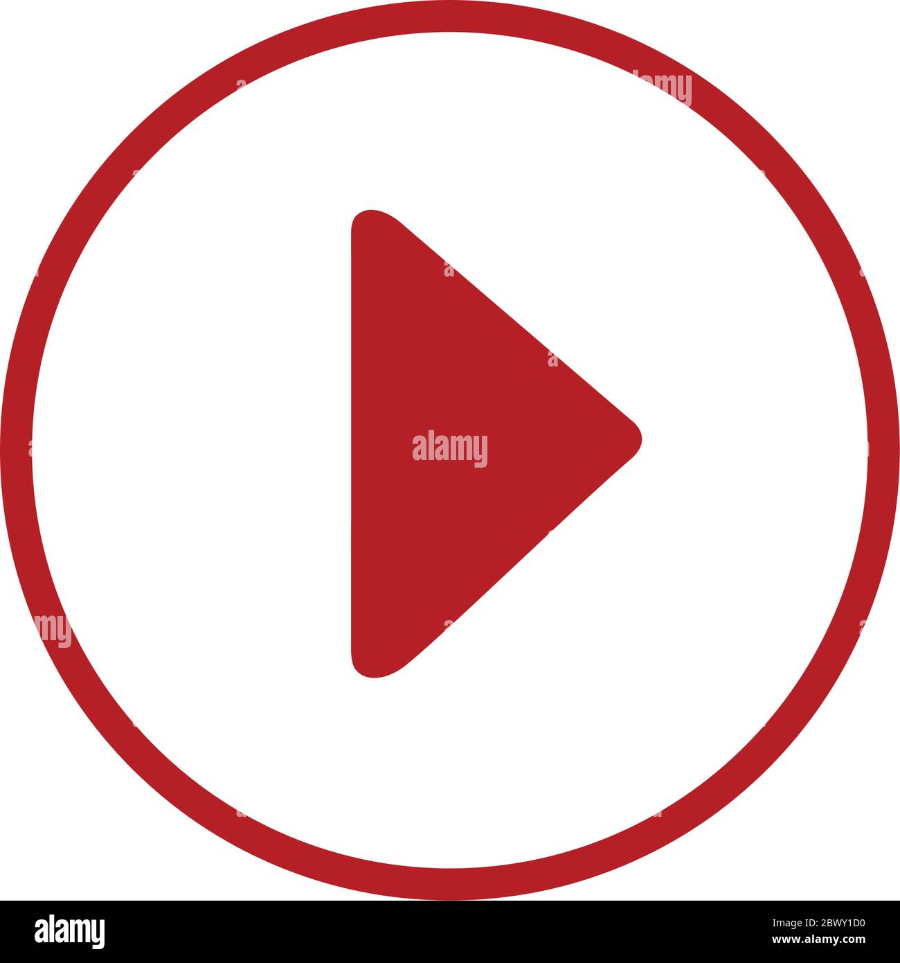Play video vector icon, media illustration isolated on white Stock ...