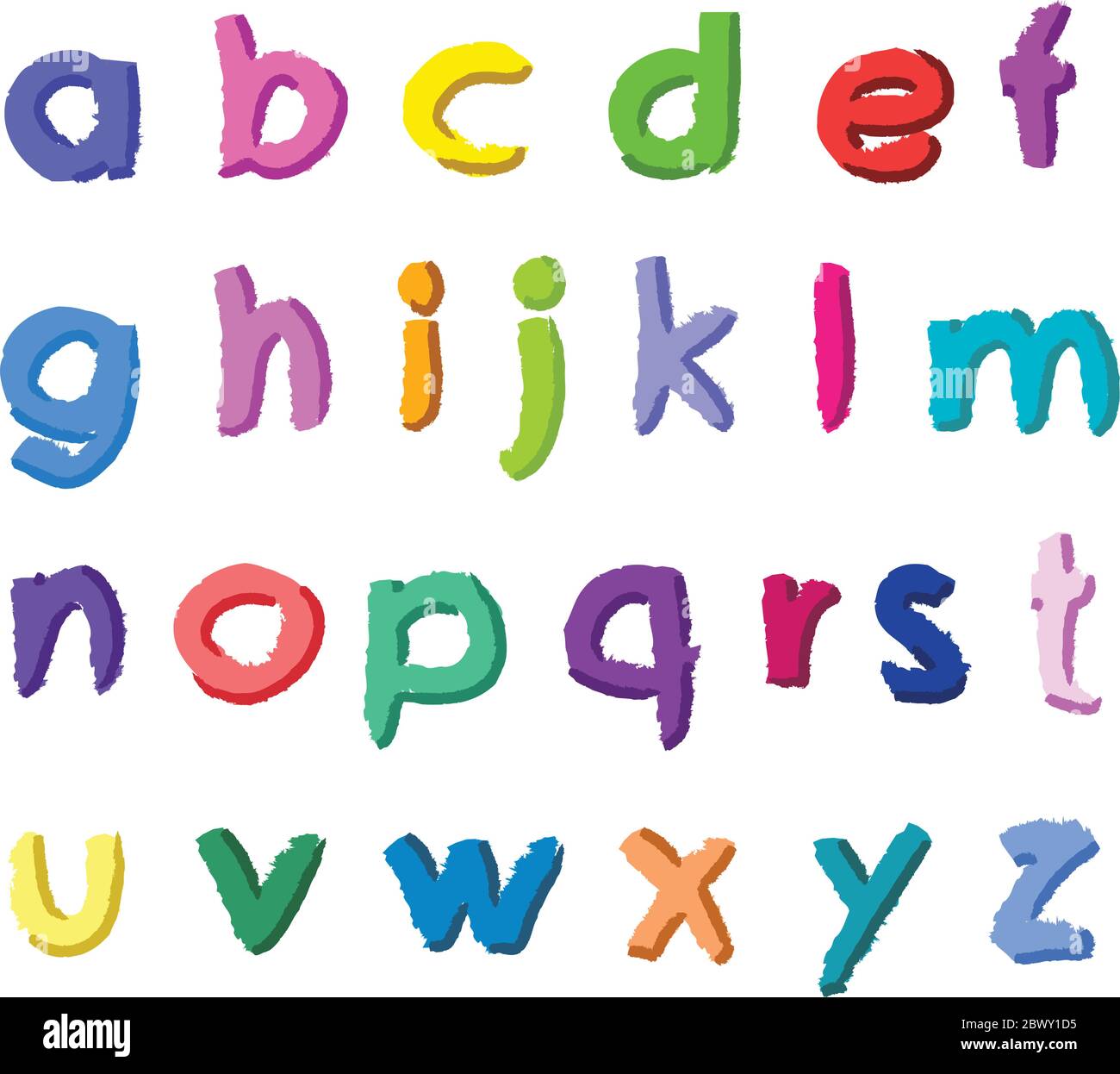 Education cartoon alphabet letters kids hi-res stock photography and ...