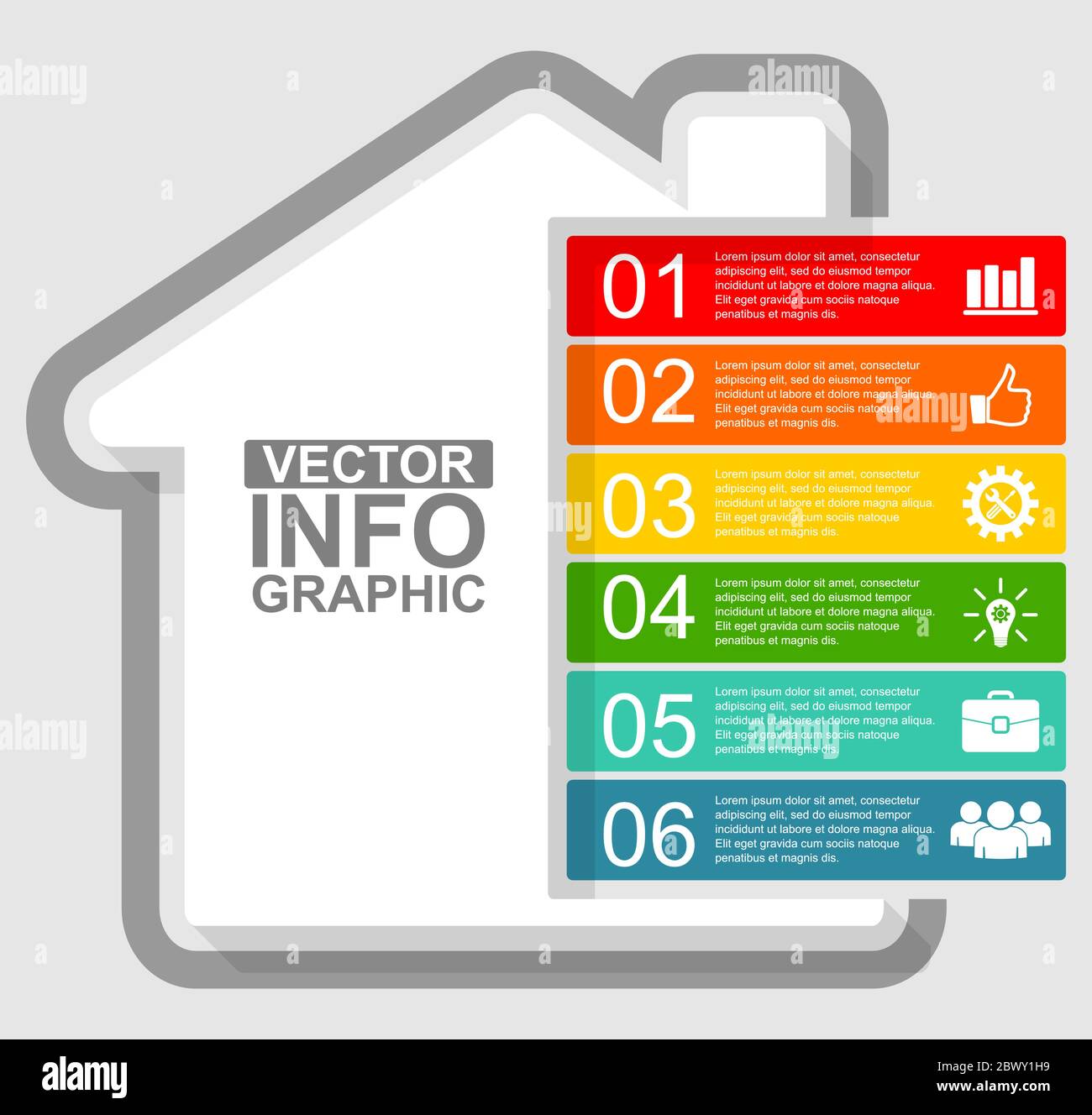 Vector infographic template for presentation, diagram, home , house ...