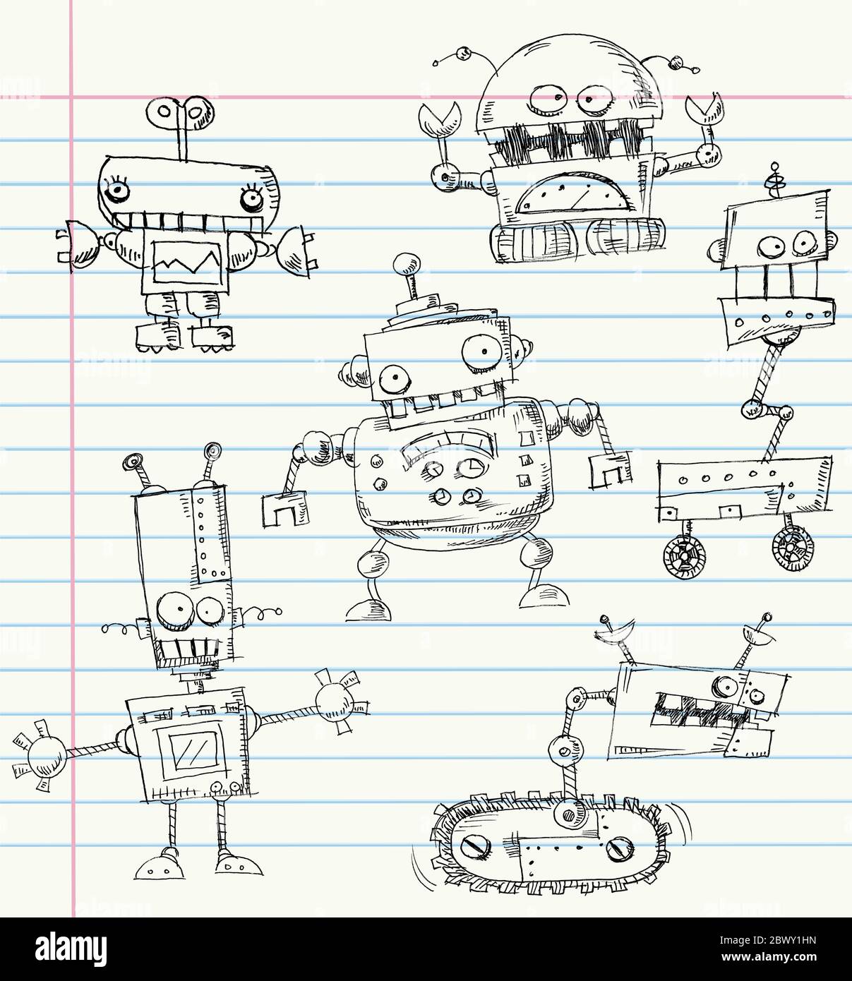 Set of doodle paper sheet Stock Vector Images - Alamy