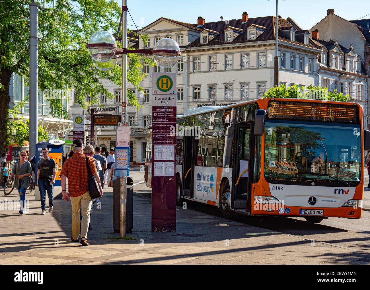 Public transport in the city of Heidelberg - HEIDELBERG, GERMANY - MAY ...