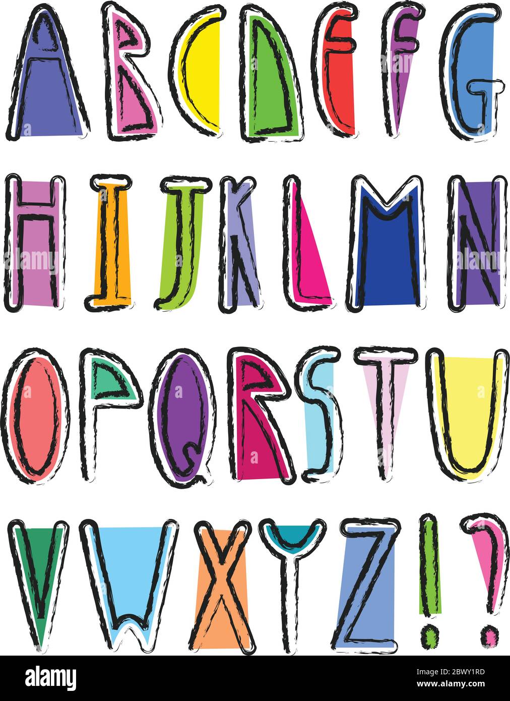 Draw alphabet hi-res stock photography and images - Alamy