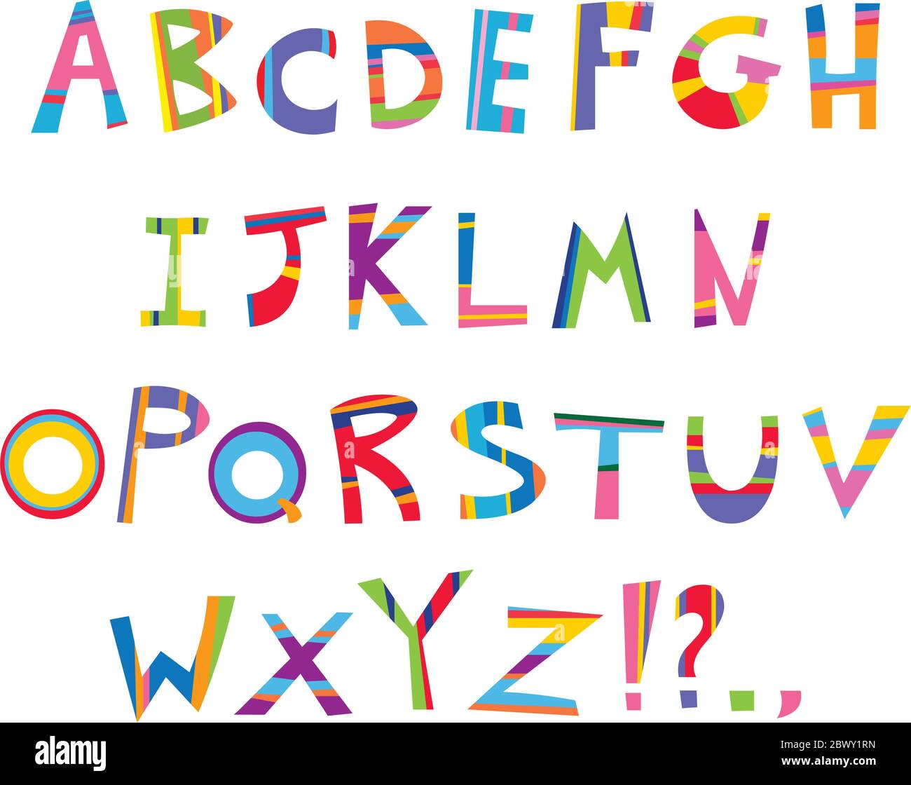 Alphabet english text written hi-res stock photography and images - Alamy