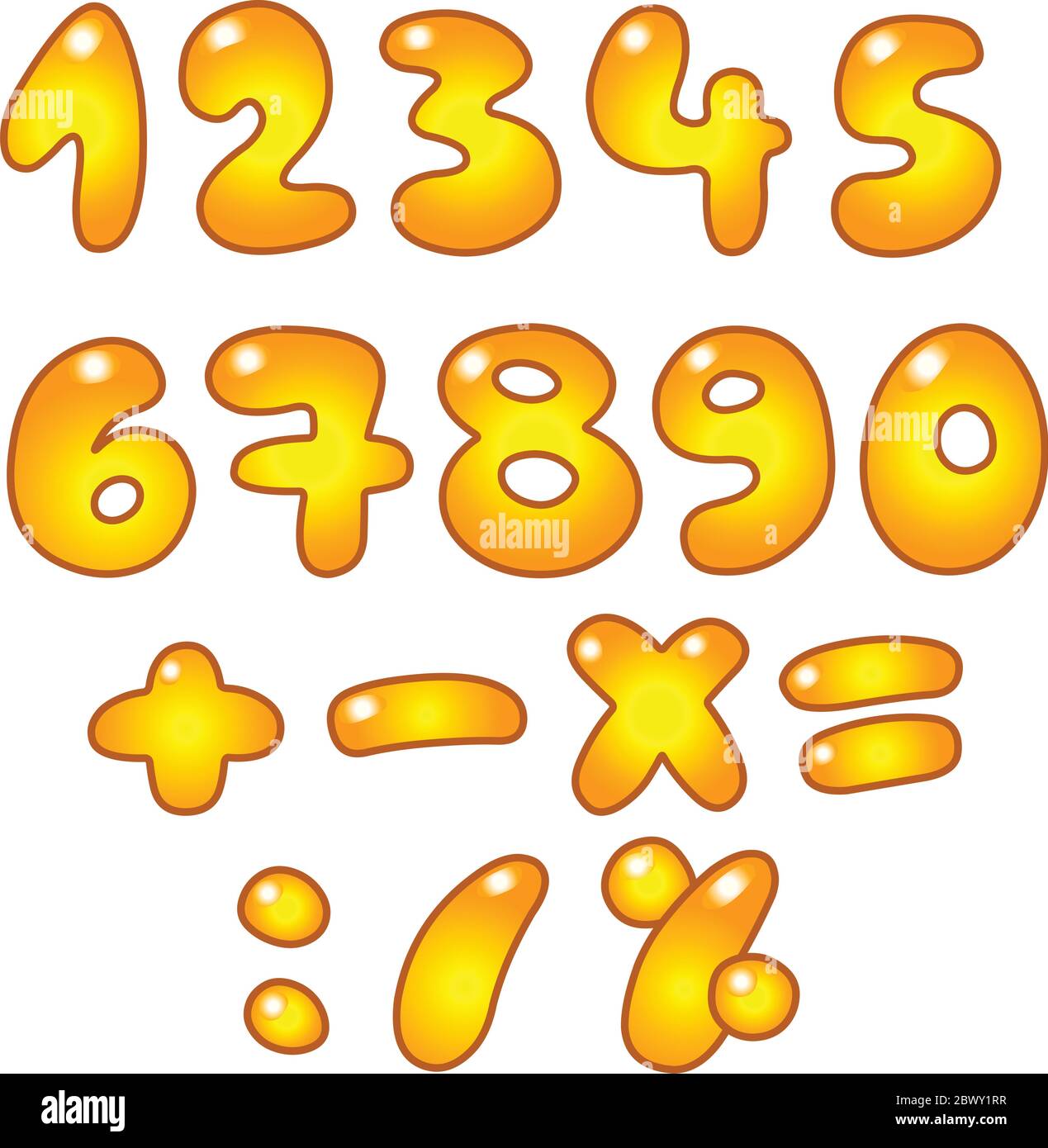 Gold numbers metal golden Stock Vector Images - Alamy