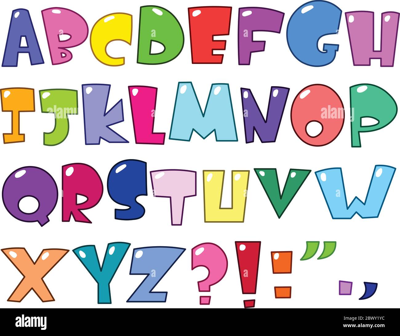 Cartoon font hi-res stock photography and images - Alamy