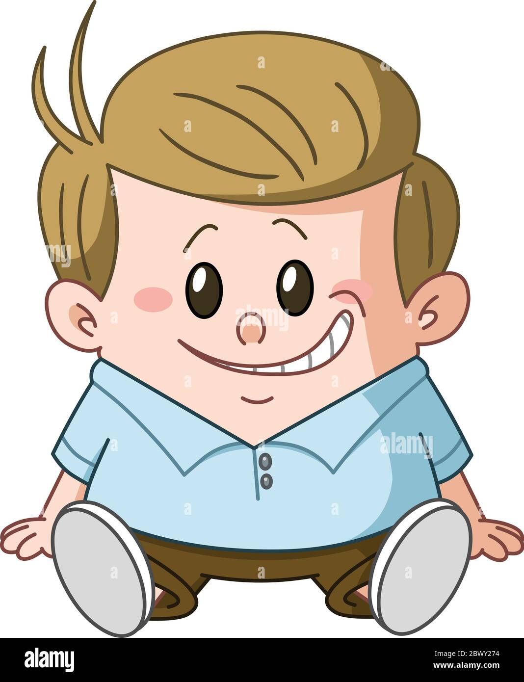 Cartoon boy sitting on floor hi-res stock photography and images - Alamy