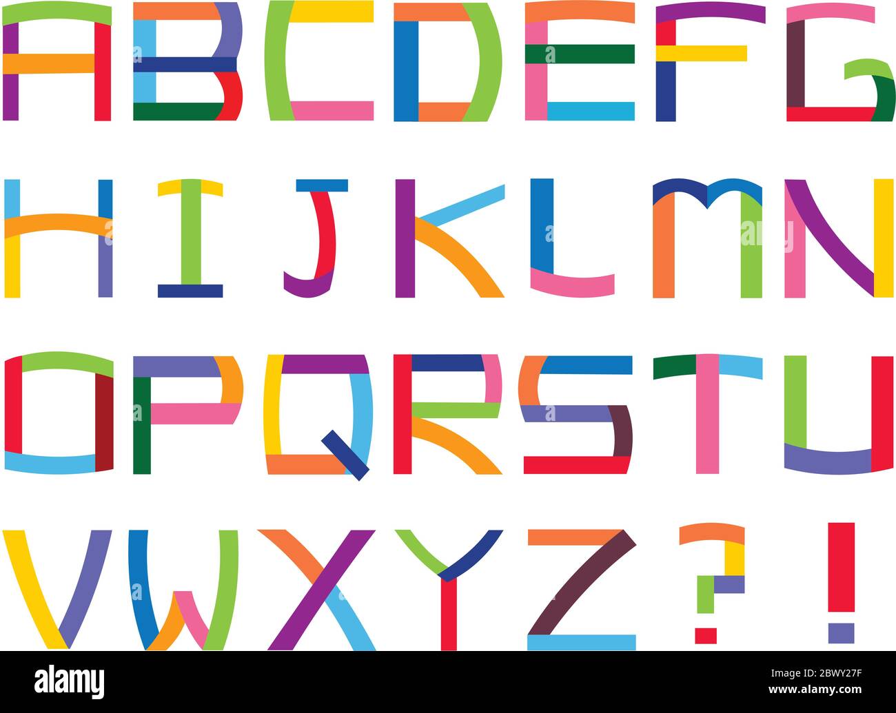 Colorful alphabet set Stock Vector Image & Art - Alamy