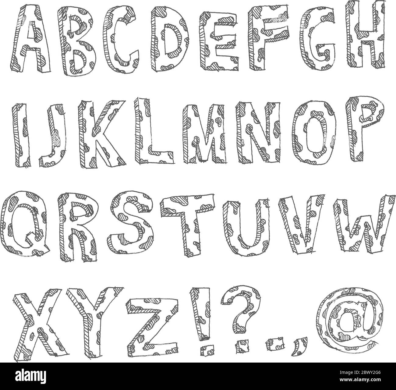 Hand drawn type alphabet hi-res stock photography and images - Alamy