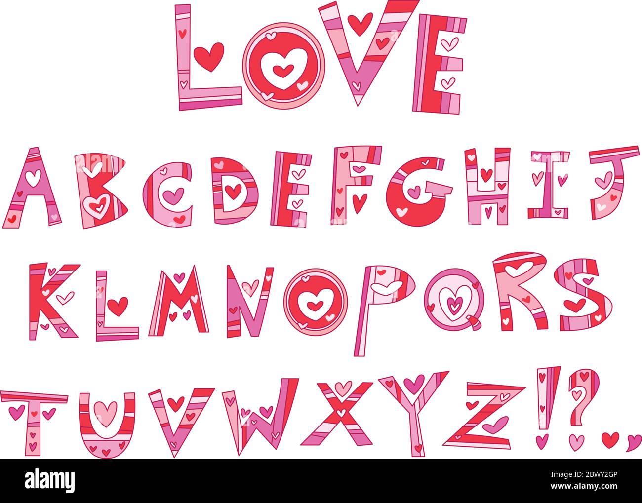 Cartoon illustration cute capital letter hi-res stock photography and ...