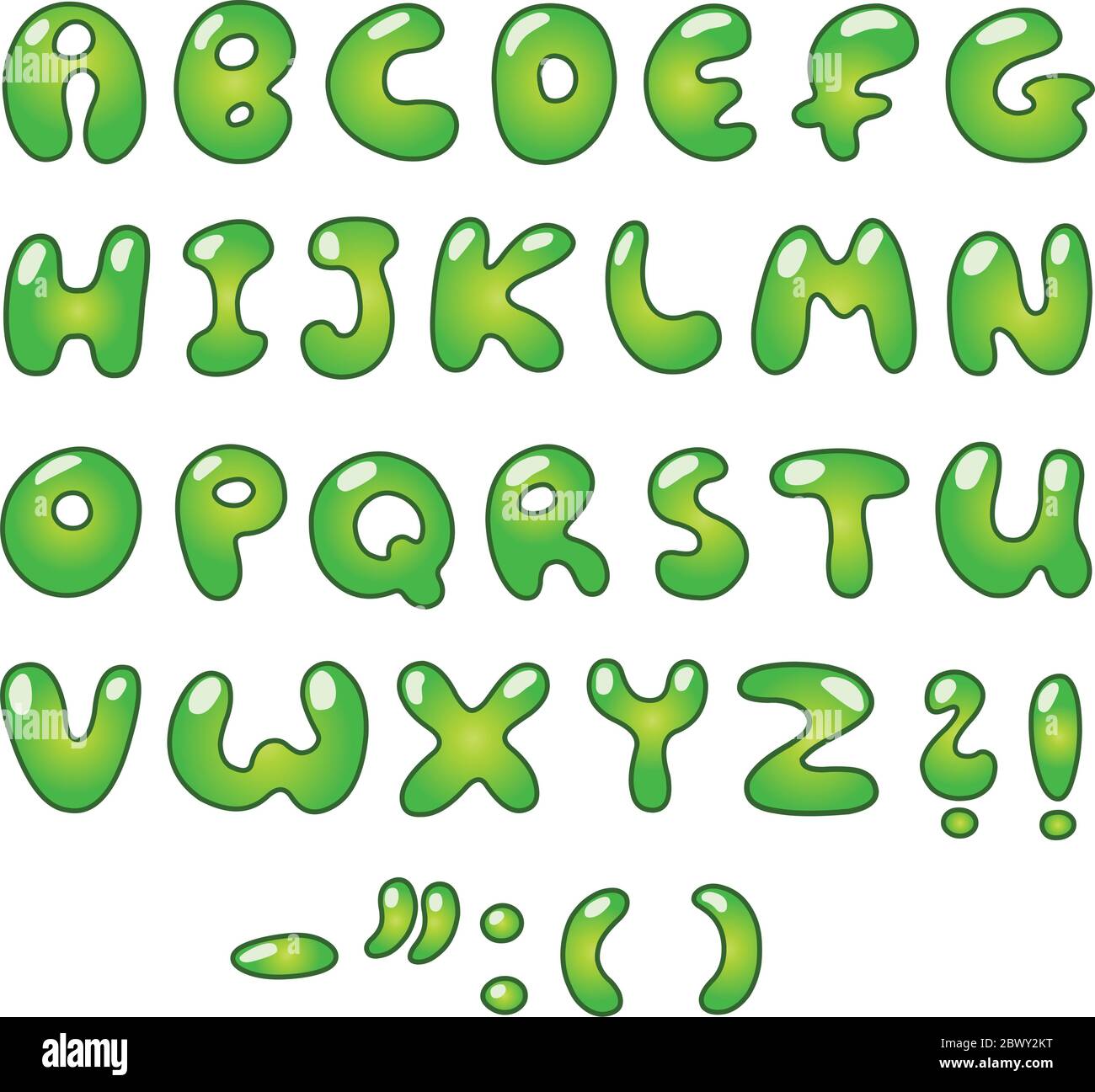 Green bubble-shaped alphabet Stock Vector Image & Art - Alamy