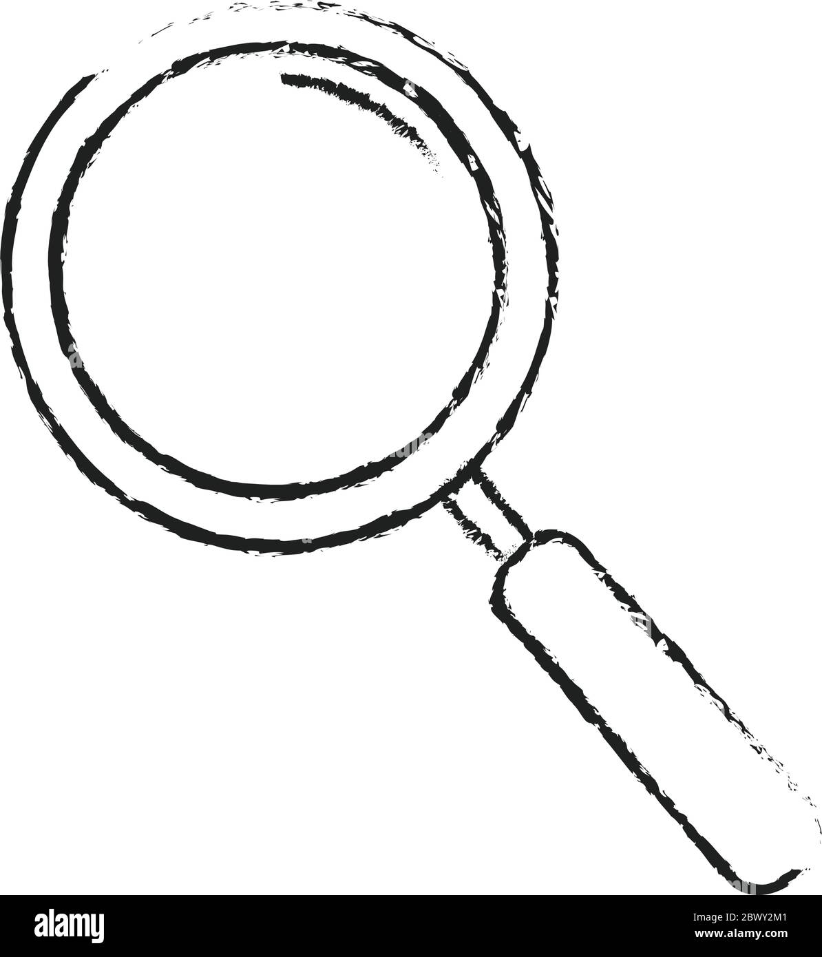 Magnifying glass vector sketch Cut Out Stock Images & Pictures - Alamy