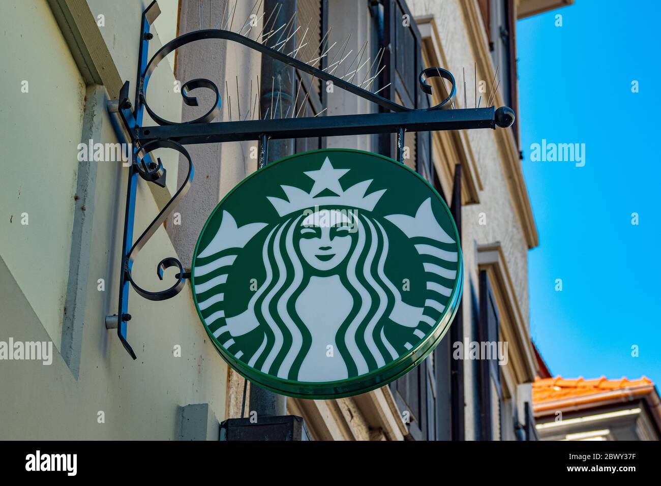 Starbucks Coffee store in the city - HEIDELBERG, GERMANY - MAY 28, 2020 ...
