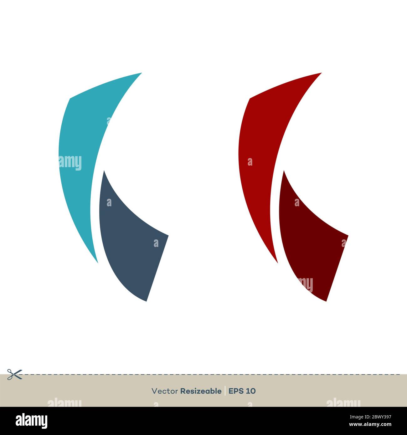 Abstract Swoosh Folded Logo Template Illustration Design. Vector EPS 10 ...