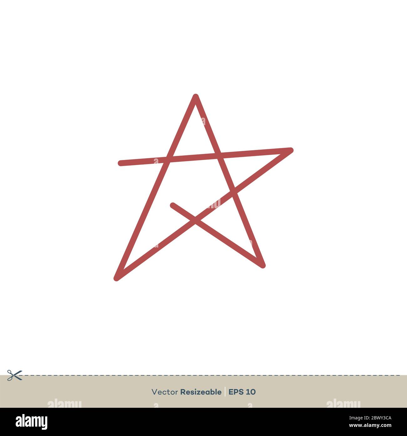 Red Line Star Logo Template Illustration Design. Vector EPS 10 Stock ...