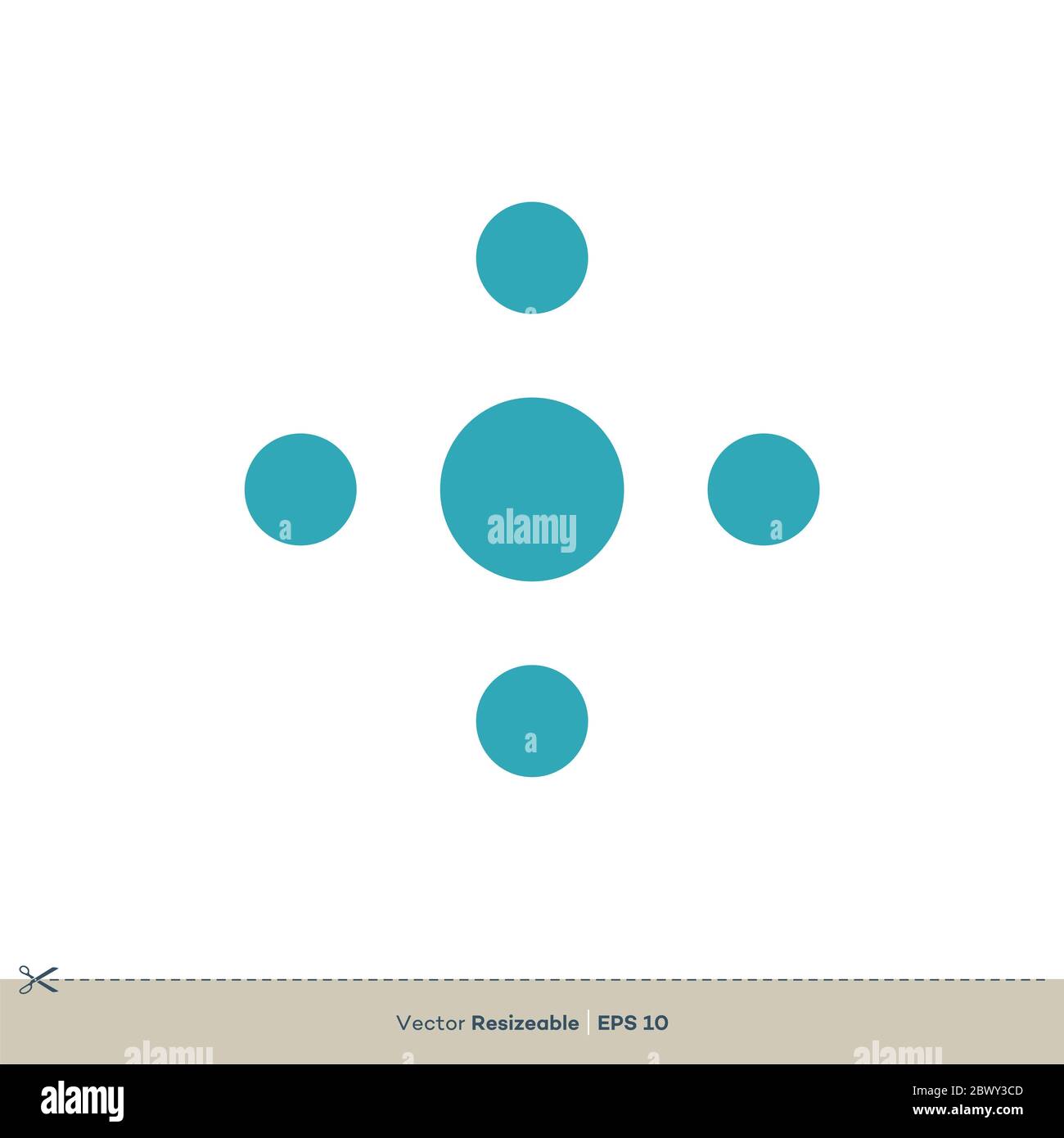 Blue Dots Icon Vector Logo Template. vector eps 10 Stock Photo - Alamy