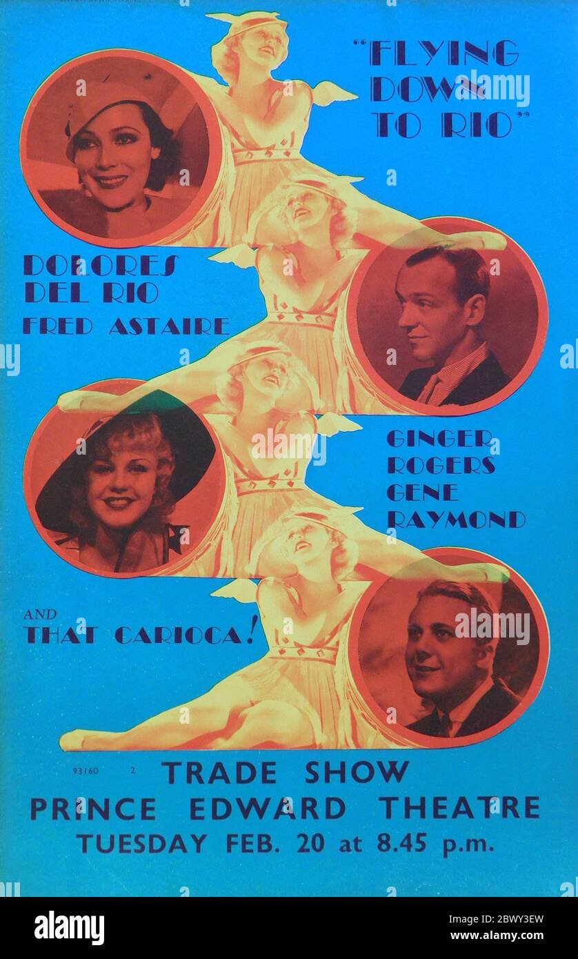 DOLORES DEL RIO GENE RAYMOND FRED ASTAIRE and GINGER ROGERS in FLYING ...